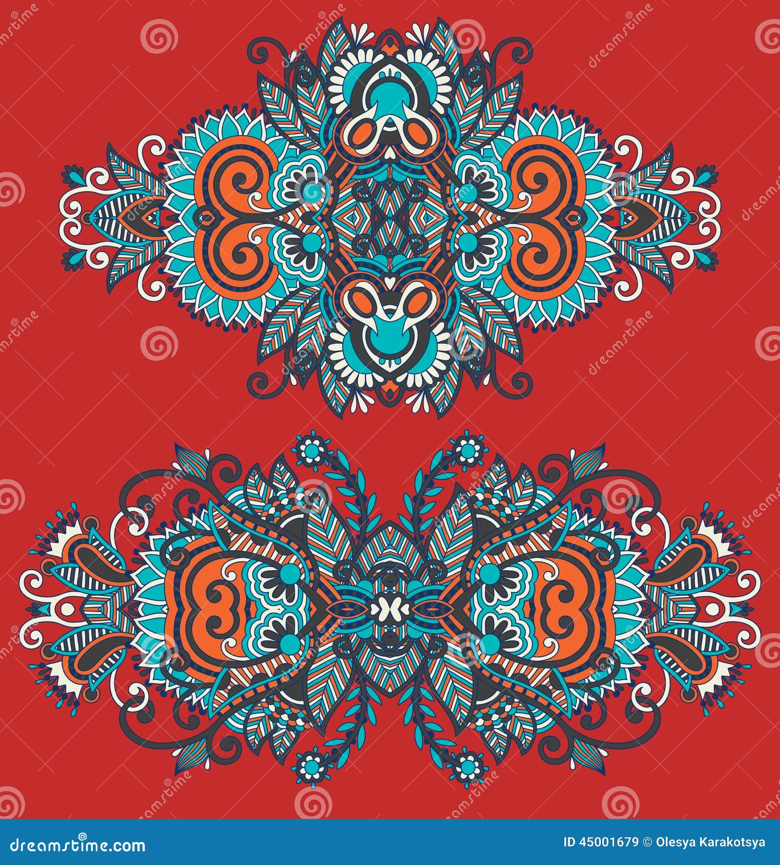 Ornamental Floral Adornment Stock Vector - Illustration of drawing ...