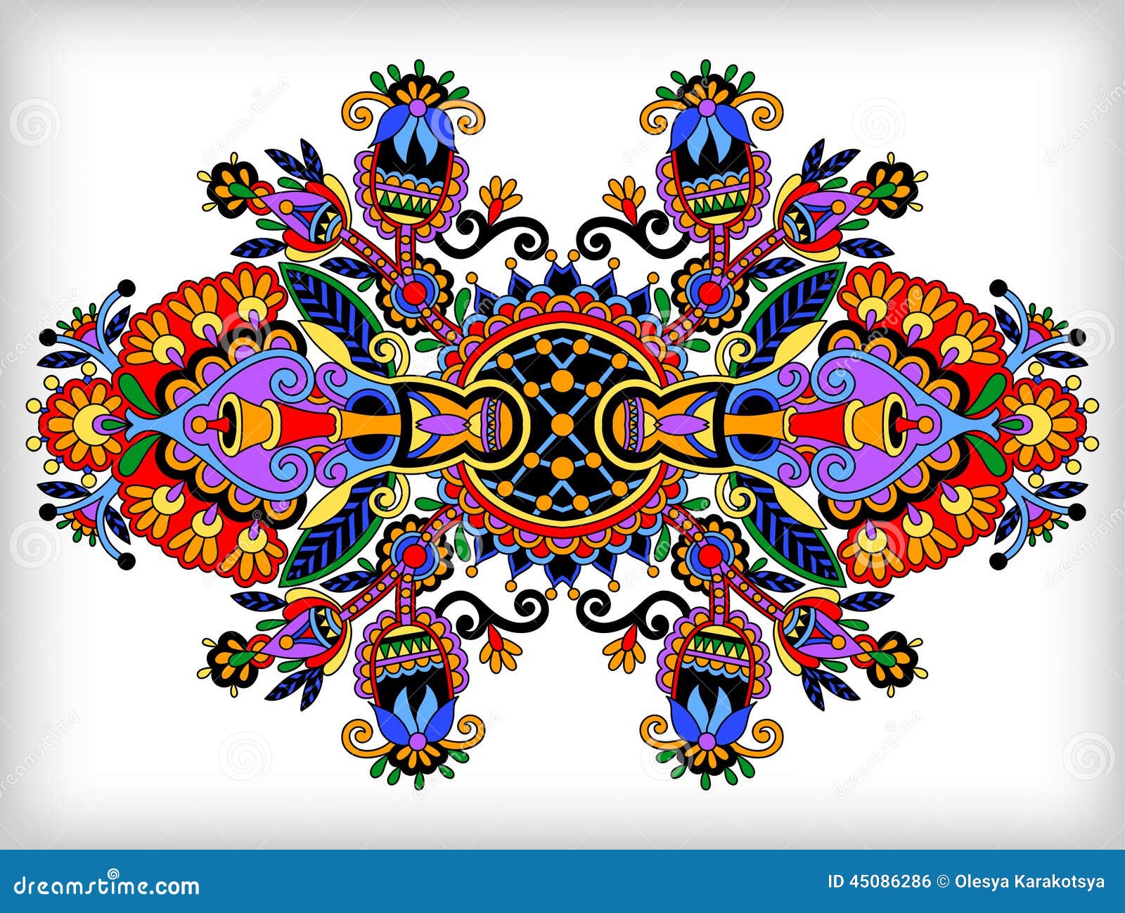 Ornamental Floral Adornment Stock Vector - Illustration of abstract ...