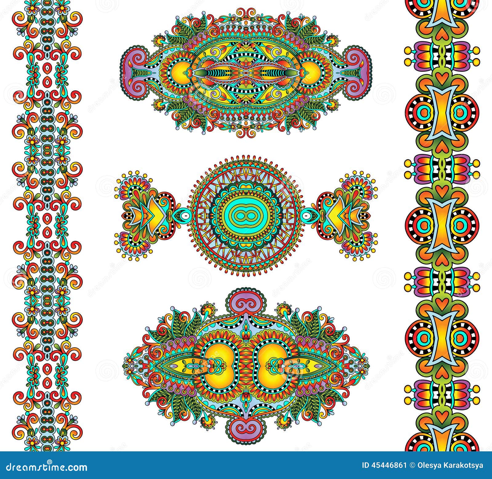 Ornamental Floral Adornment Stock Vector - Illustration of flower ...