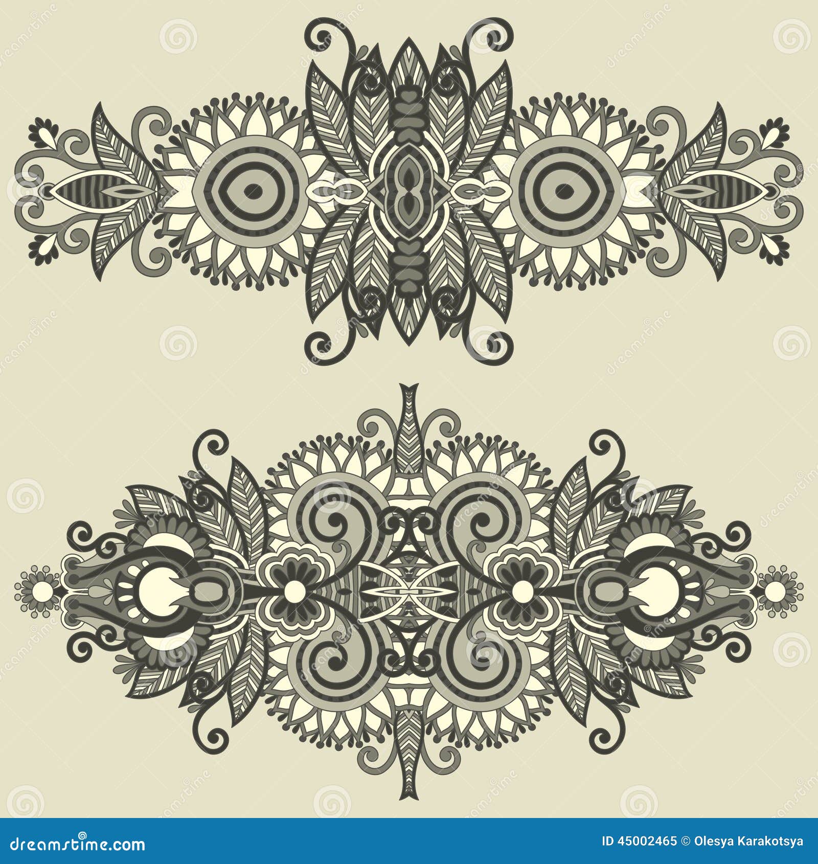 Ornamental Floral Adornment Stock Vector - Illustration of decoration ...