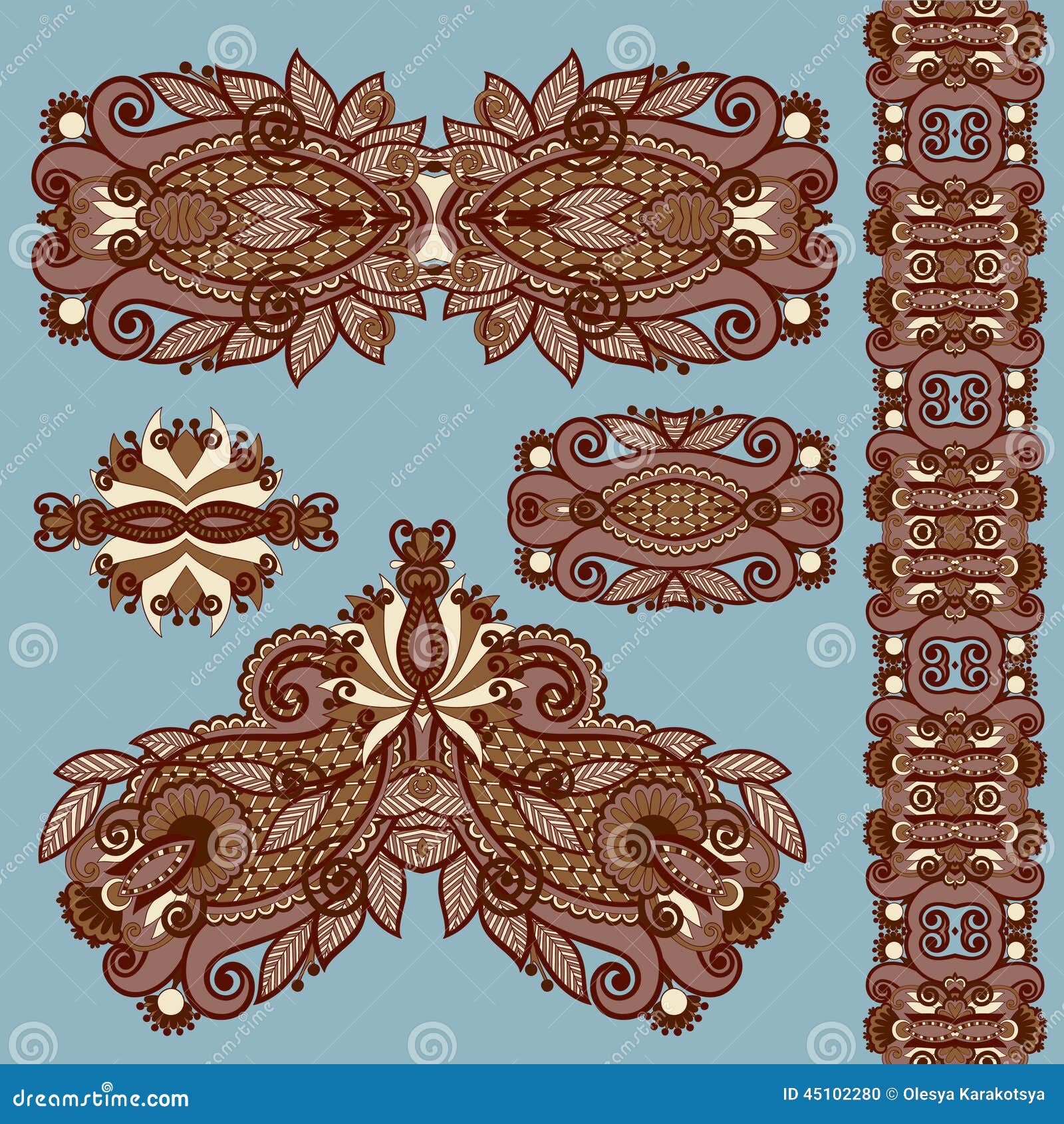 Ornamental Floral Adornment Stock Vector - Illustration of curve, card ...