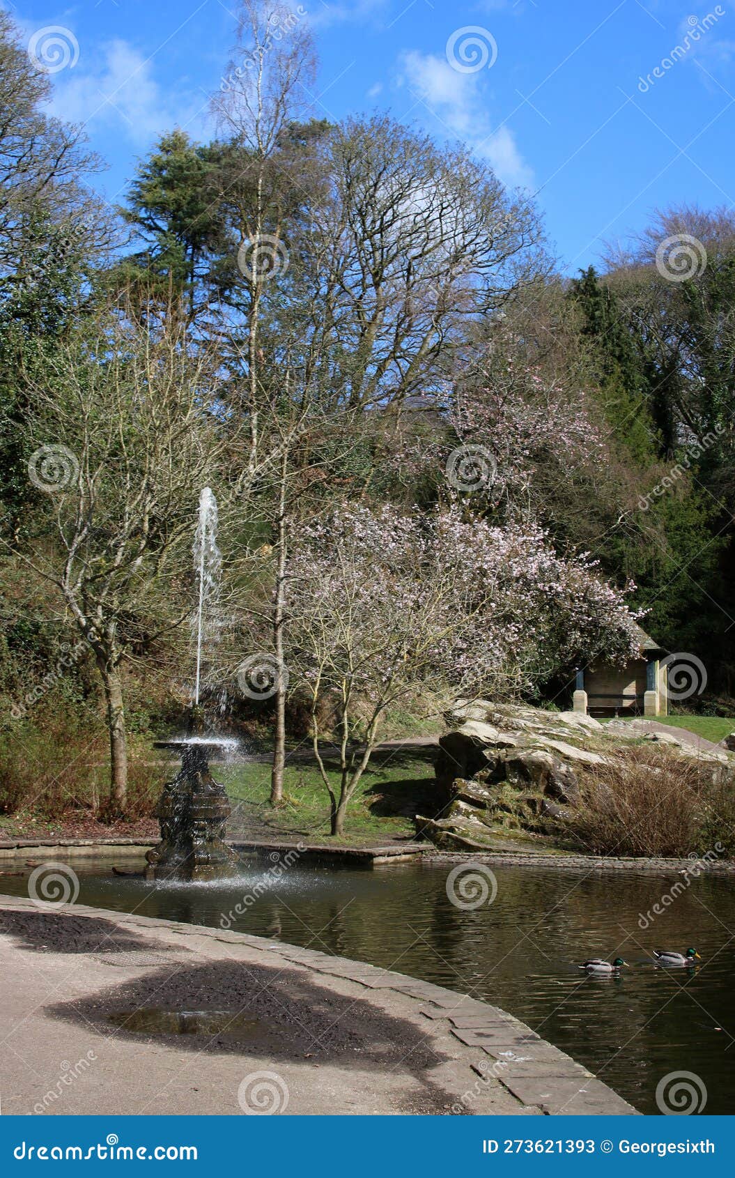 Ornamental Fountain, Williamson Park, Lancaster Stock Image - Image of ...