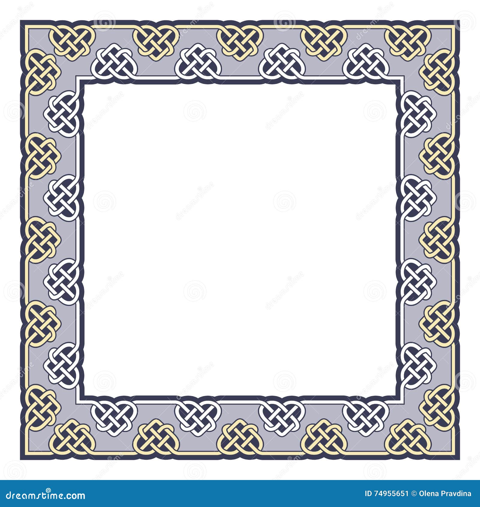 Ornamental Frame in Celtic Style. Stock Vector - Illustration of knot ...