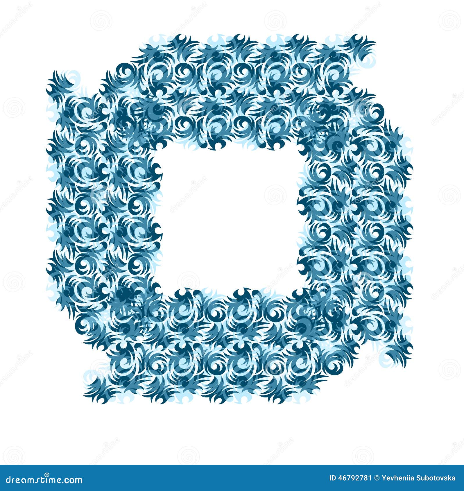 Ornamental Frame with Curls, Border Stock Vector - Illustration of ...