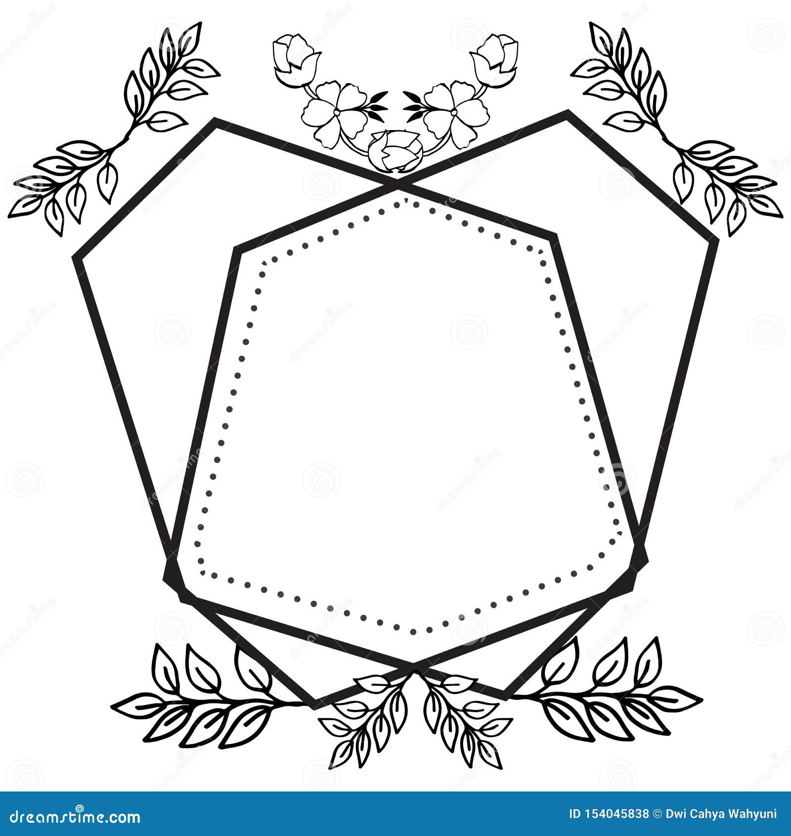 Ornamental Frame Floral Pattern, for Various Shape of Cards, Posters ...