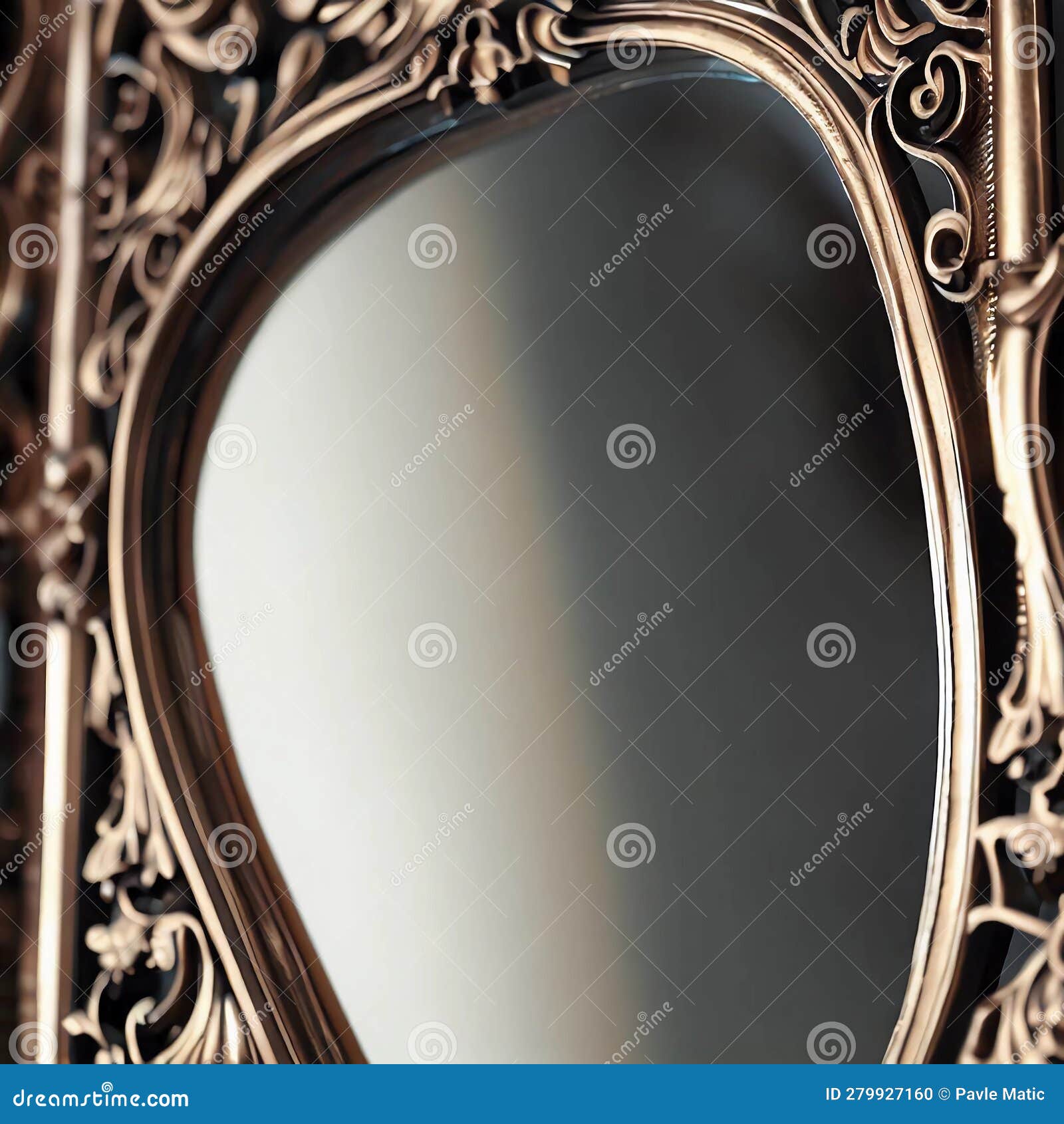 Ornamental frame mirror stock illustration. Illustration of elegant ...