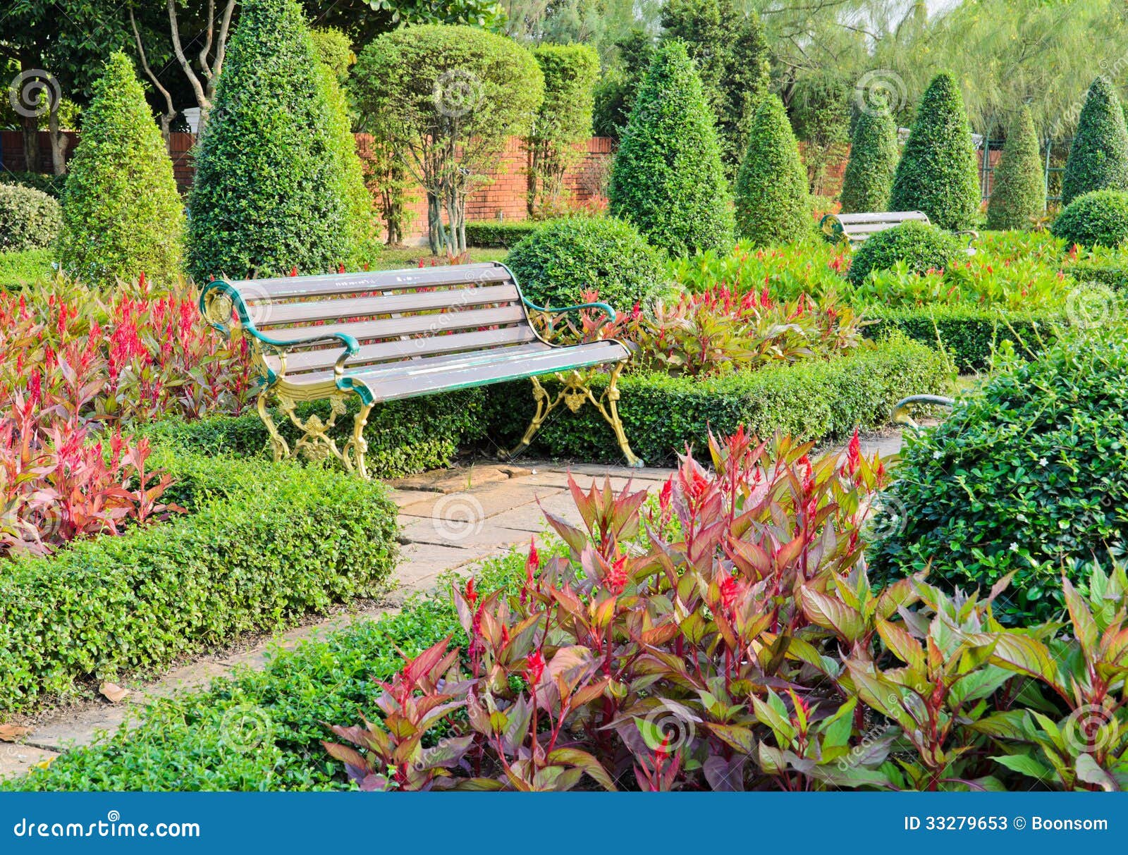 Ornamental garden stock image. Image of celosia, plant - 33279653