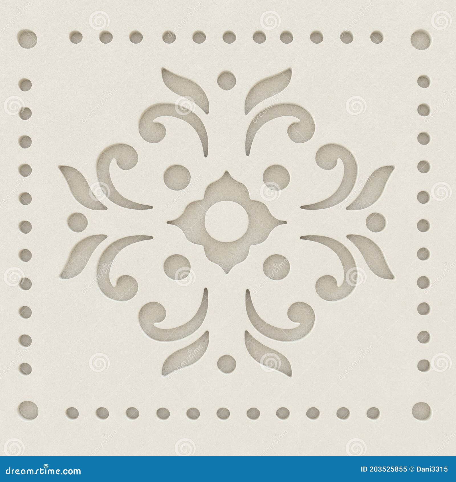 Ornamental Geometric Beige Color Leather Pattern Design Stock Image ...