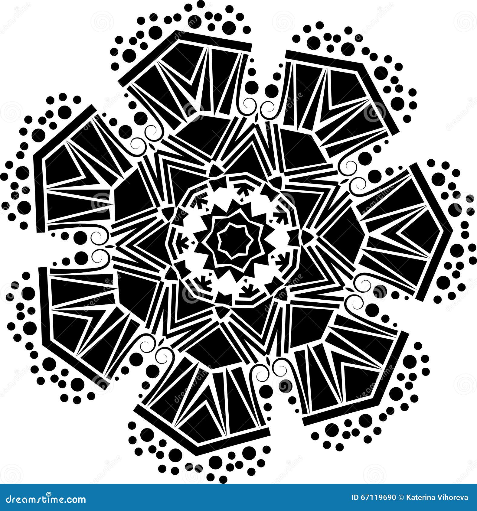 Ornamental Geometric Pattern. Stock Vector - Illustration of design ...