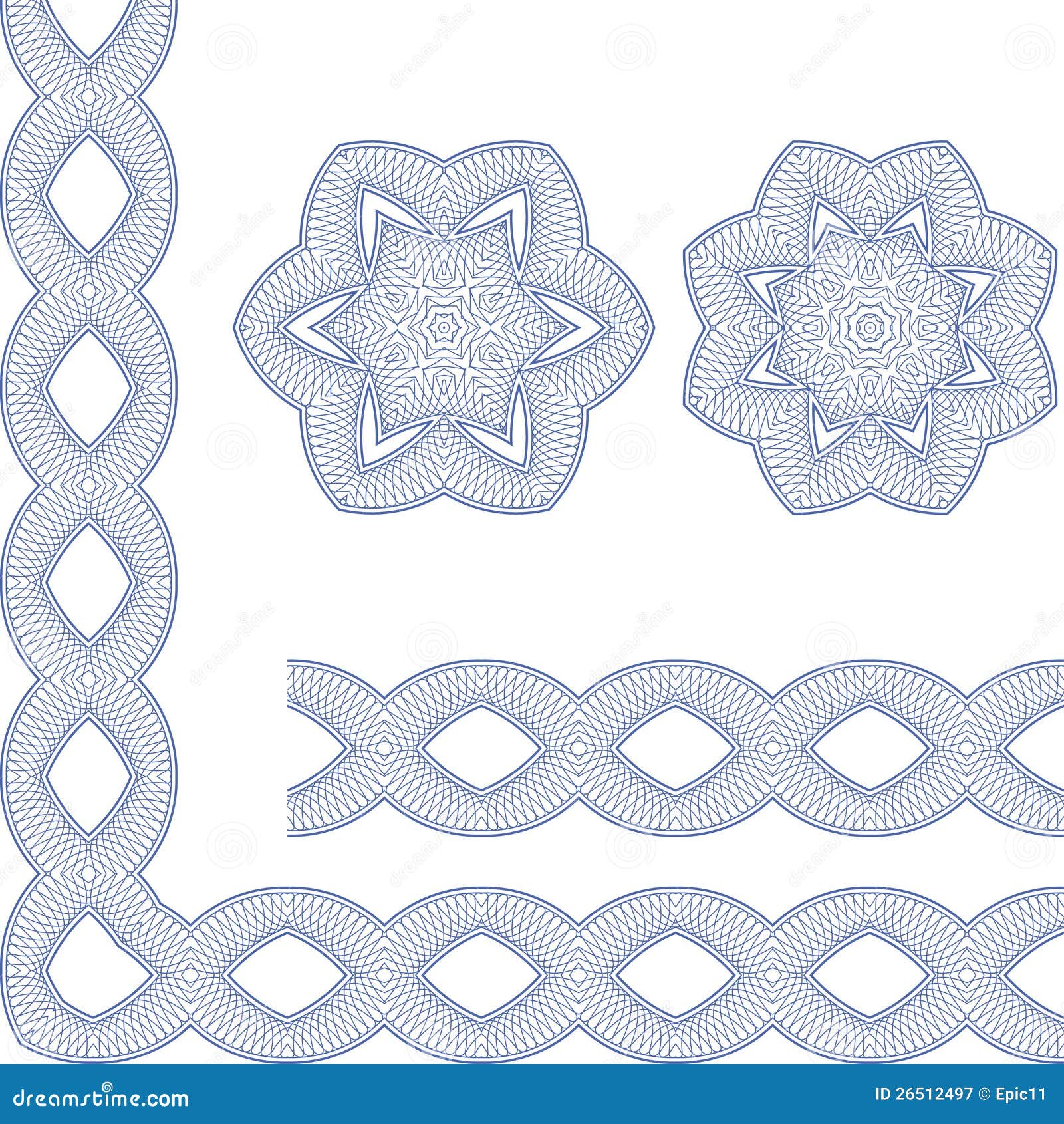 Ornamental Guilloche Seamless Pattern Stock Vector - Illustration of ...