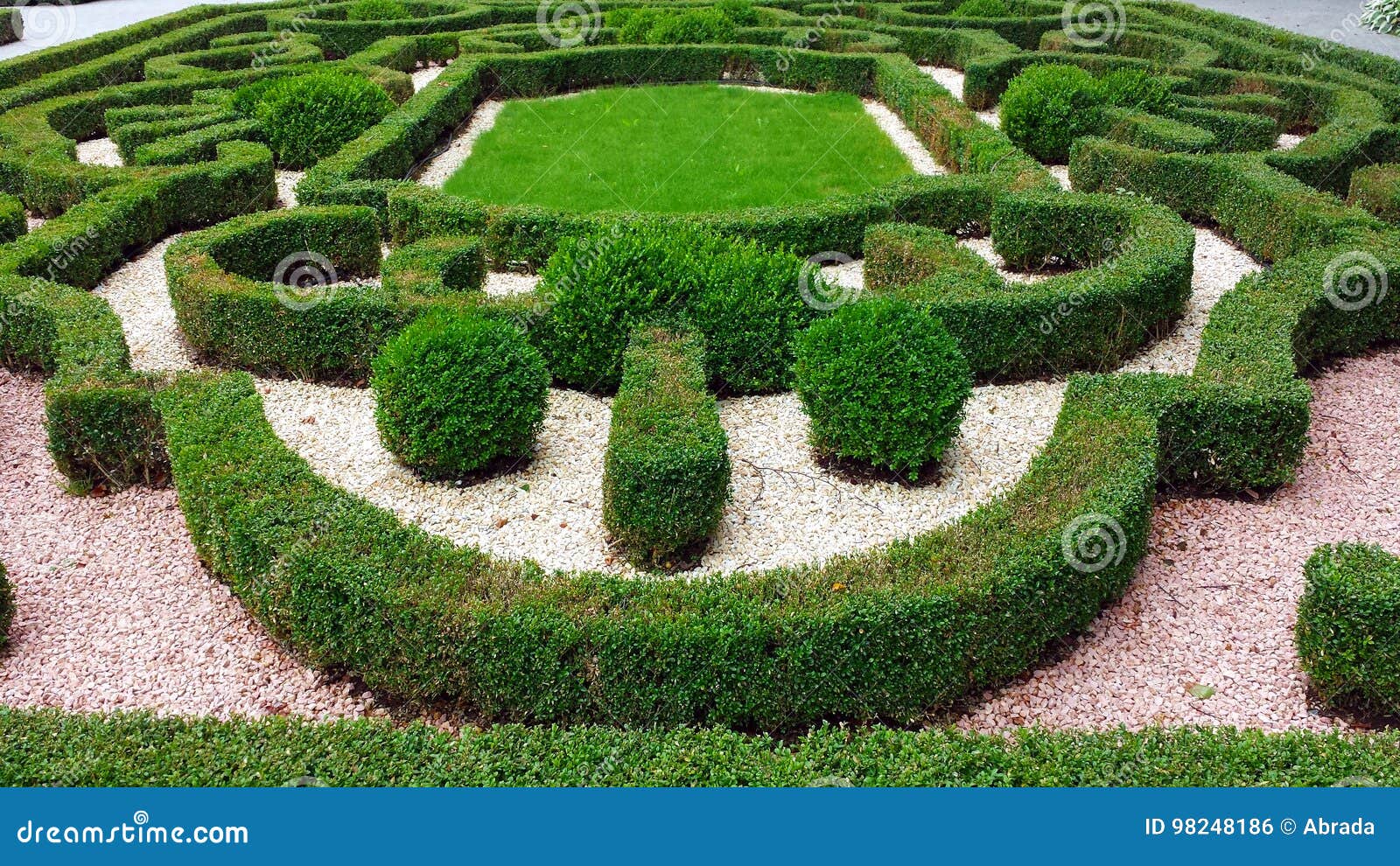 Ornamental Hedges in the Park Stock Photo - Image of gdansk, alley ...