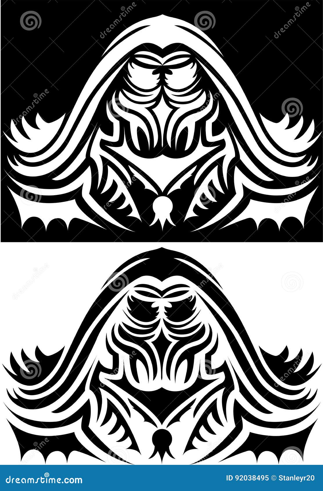 Ornamental Illustration of Warlock Stock Vector - Illustration of demon ...