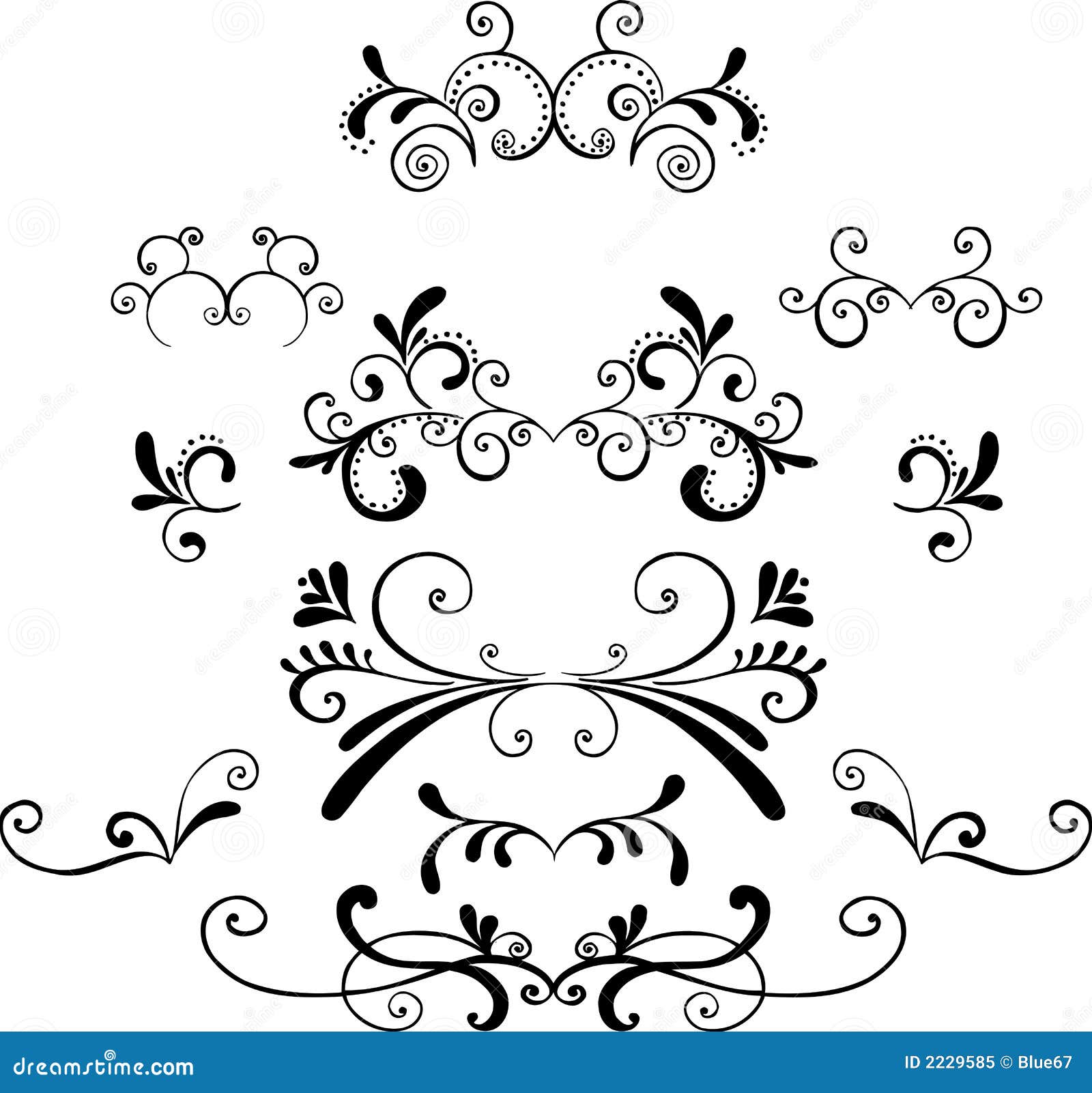 Ornamental Illustrations stock vector. Illustration of accent - 2229585