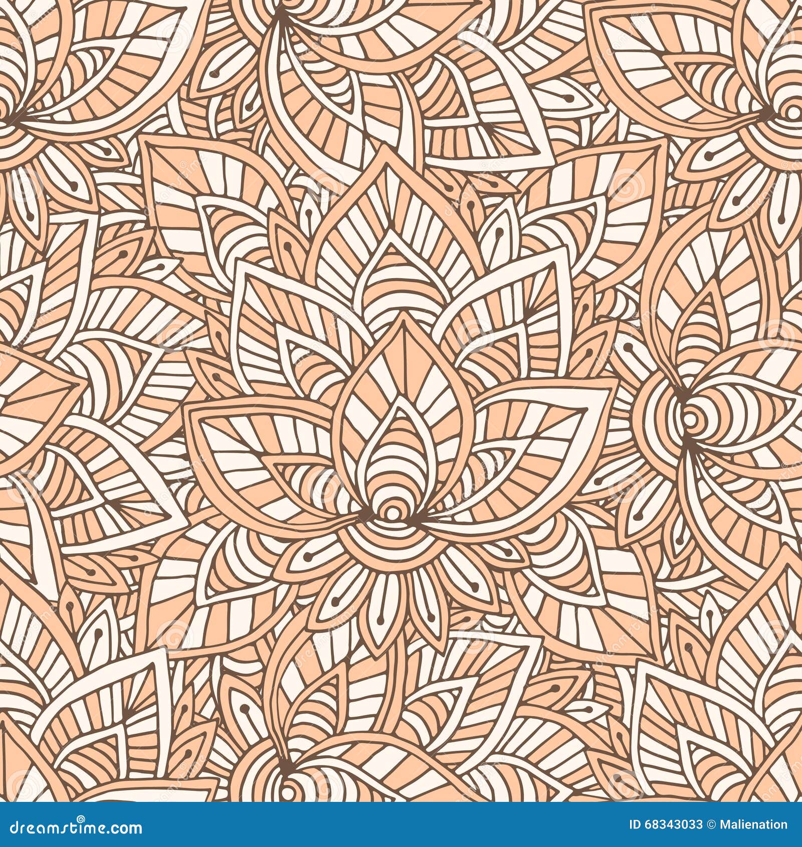 Ornamental Indian Pattern. Vector Seamless Texture for Textile Design ...