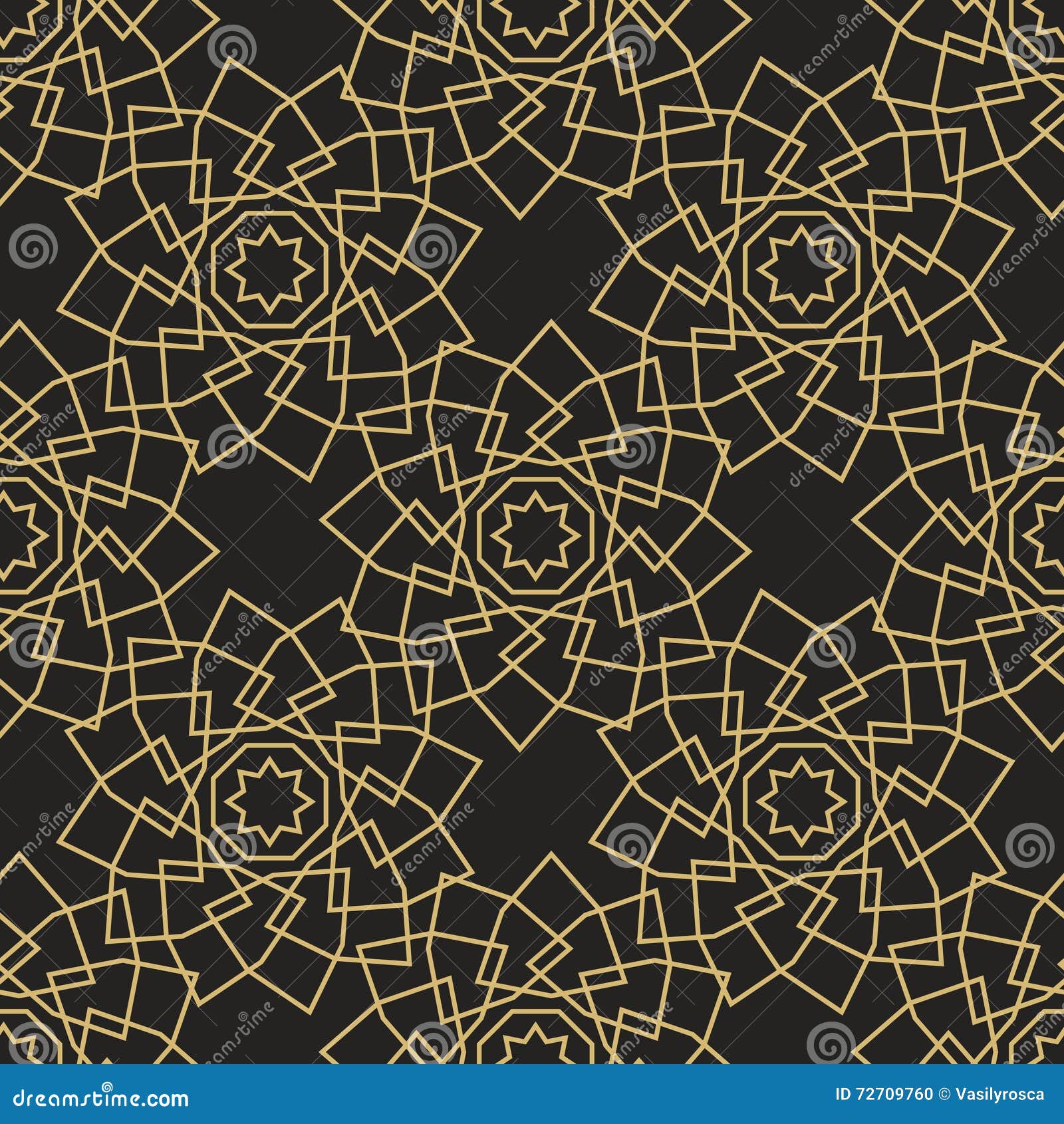 Ornamental Islamic Seamless Pattern. Vector Abstract Background. Stock ...