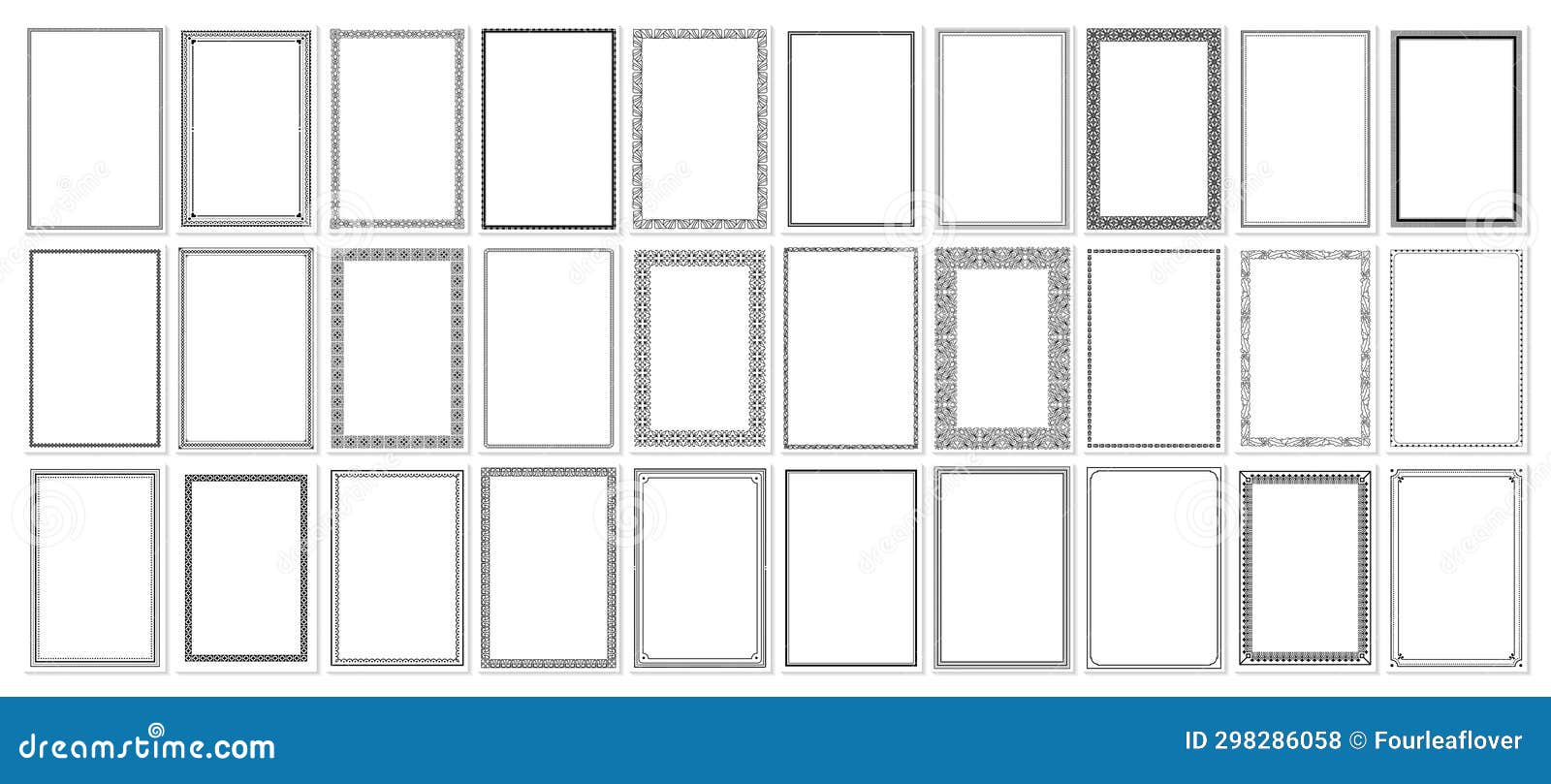 Ornamental Label Frames. Decorative Vintage Frame Border And Sticker ...