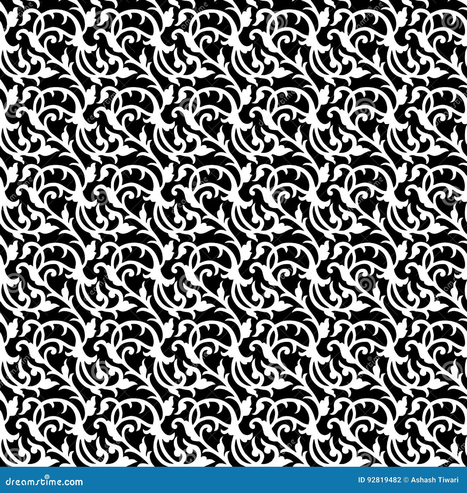 Ornamental Leaf Design Pattern Stock Vector - Illustration of ...
