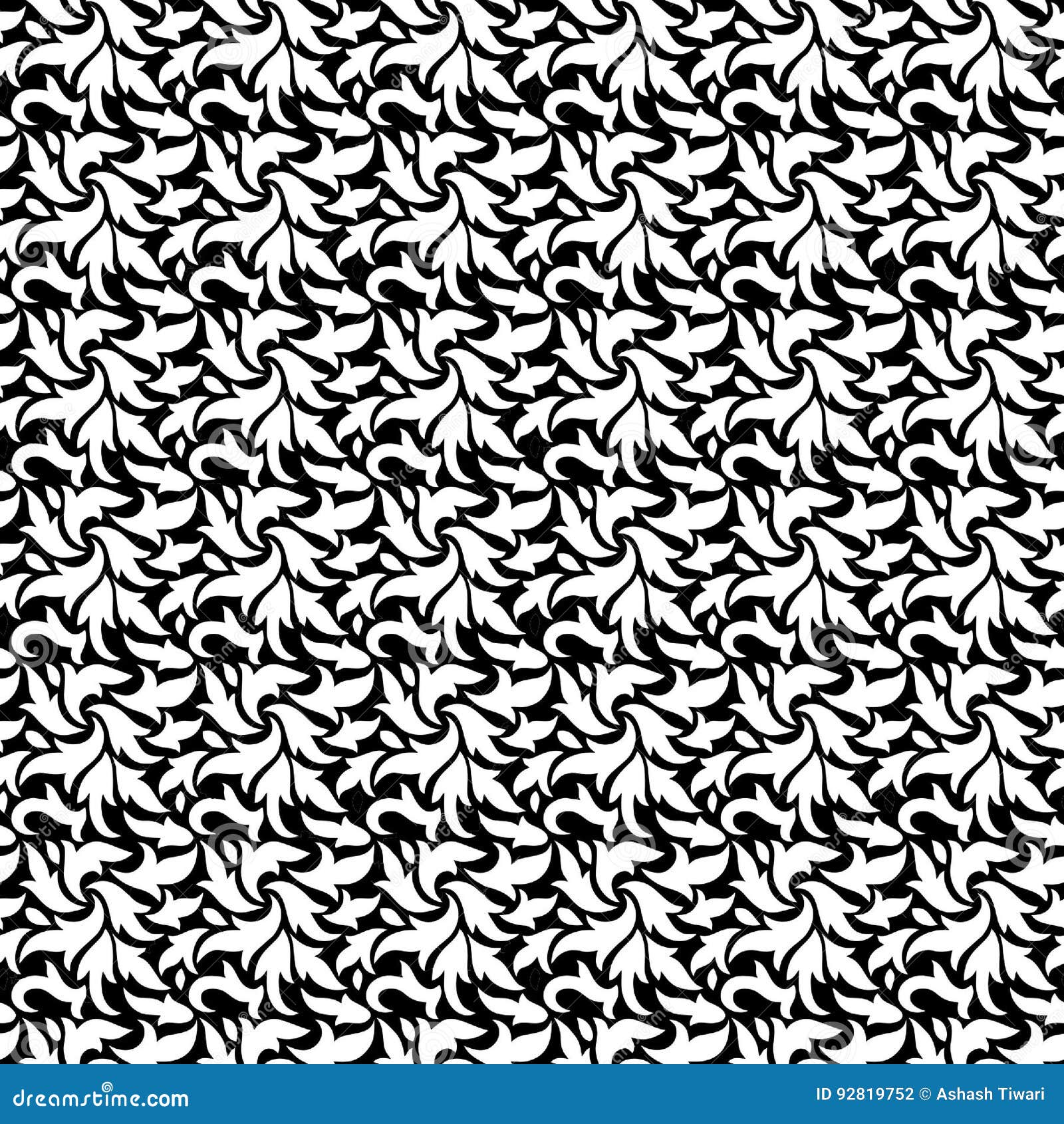 Ornamental Leaf Design Pattern Stock Vector - Illustration of pattern ...