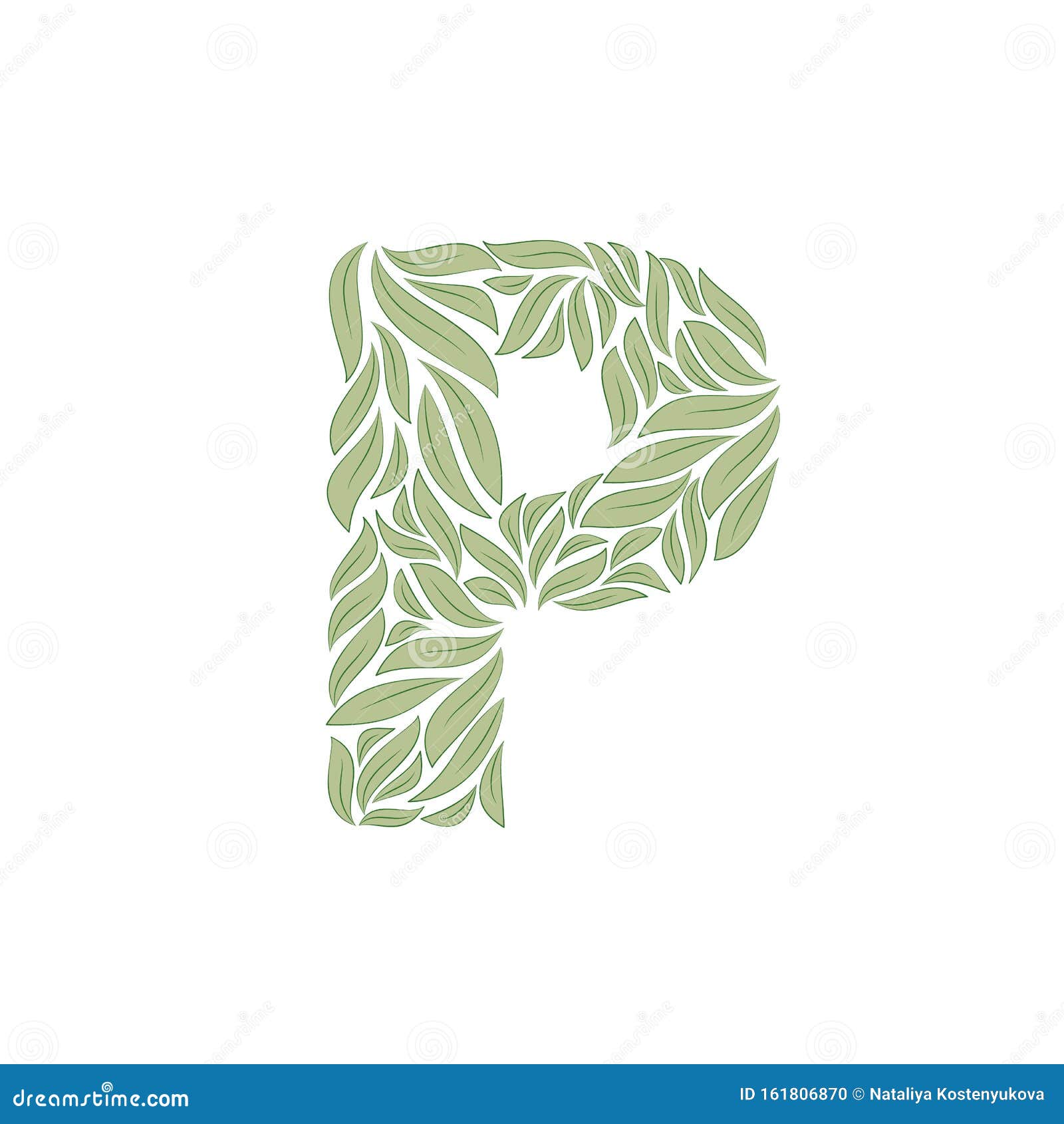 Ornamental Letter P on White Stock Vector - Illustration of ornamental ...