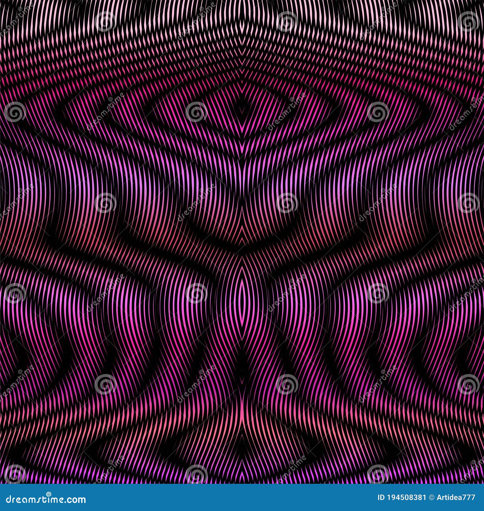 Ornamental Linear Abstract Symmetrical Background with Moire Effect and ...