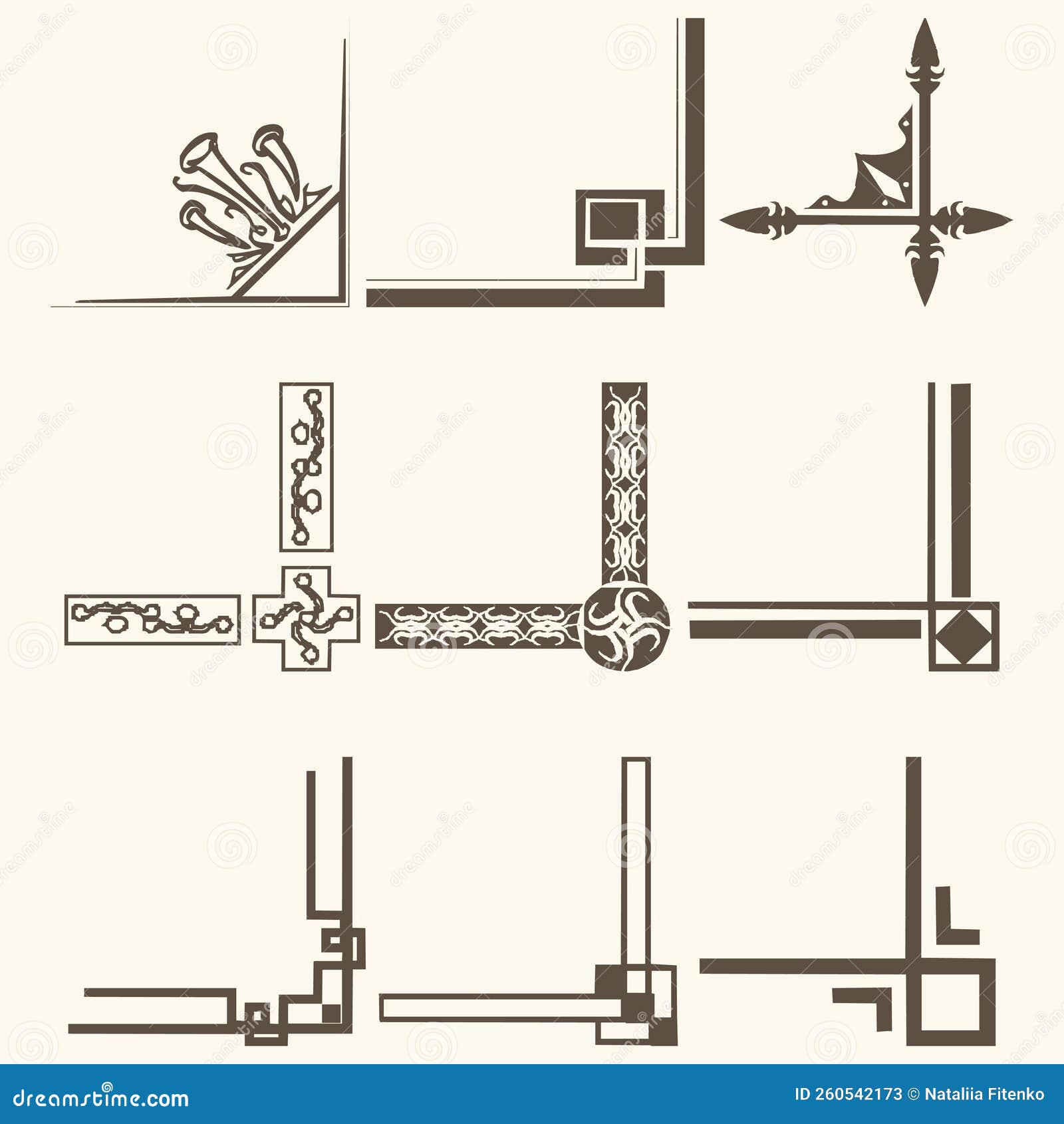 Ornamental Linear Corners. Vector Calligraphic Line Corners for Vintage ... Ornamental Linear Corners. Vector Calligraphic Line Corners for Vintage ...