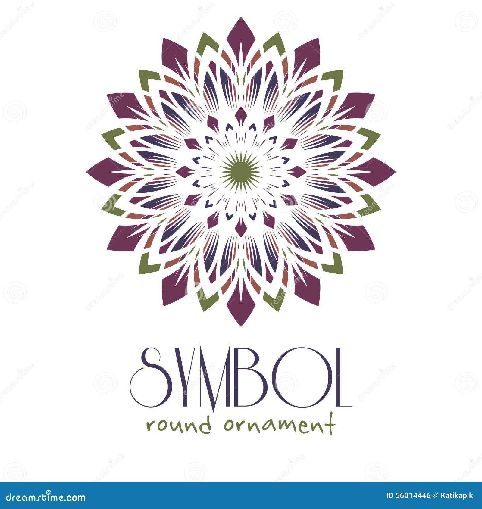 Ornamental Logo Template Design. Vector Circular Stock Vector ...