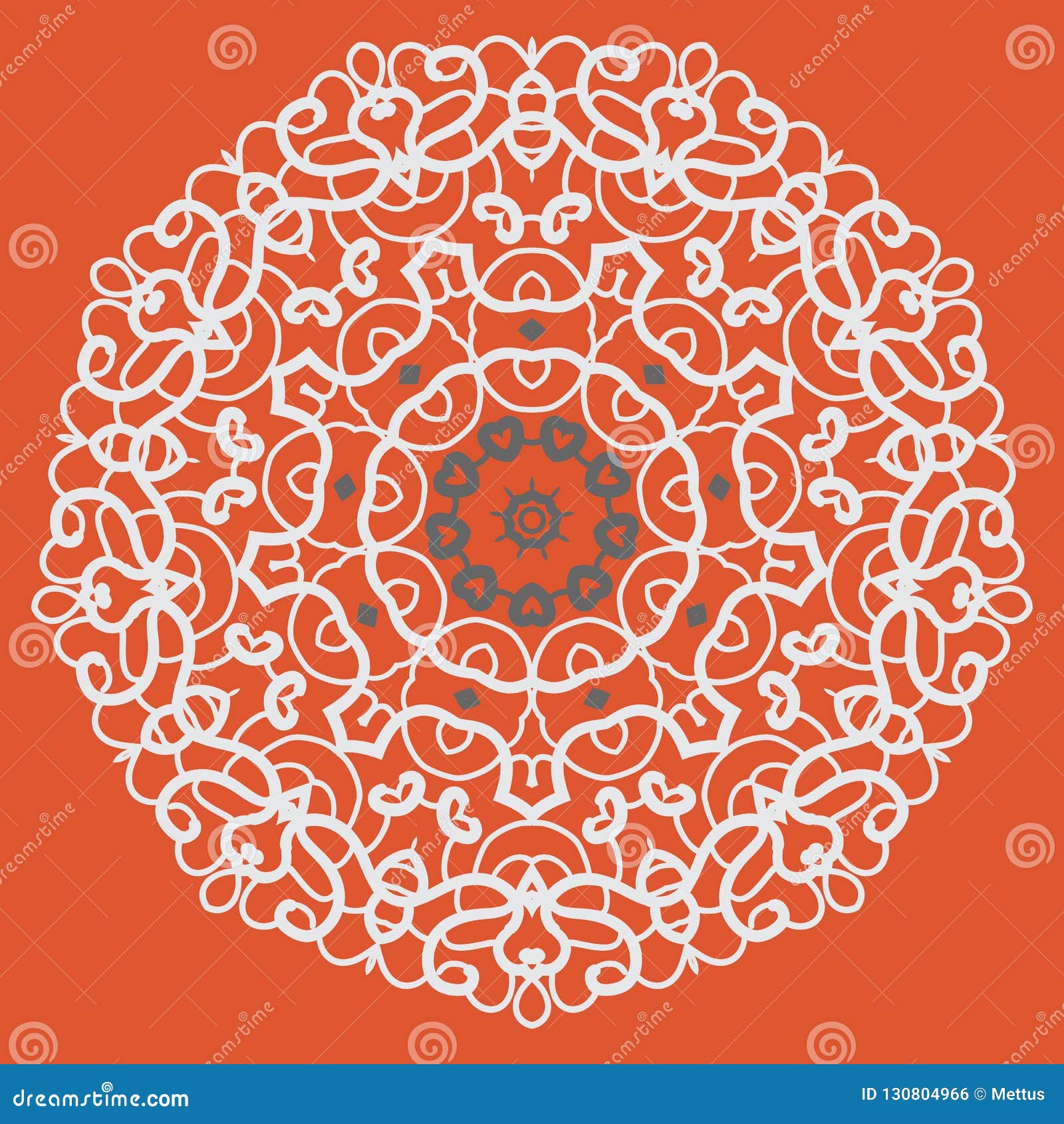 Ornamental Mandala on Seamless Pattern, Illustration Stock Illustration ...