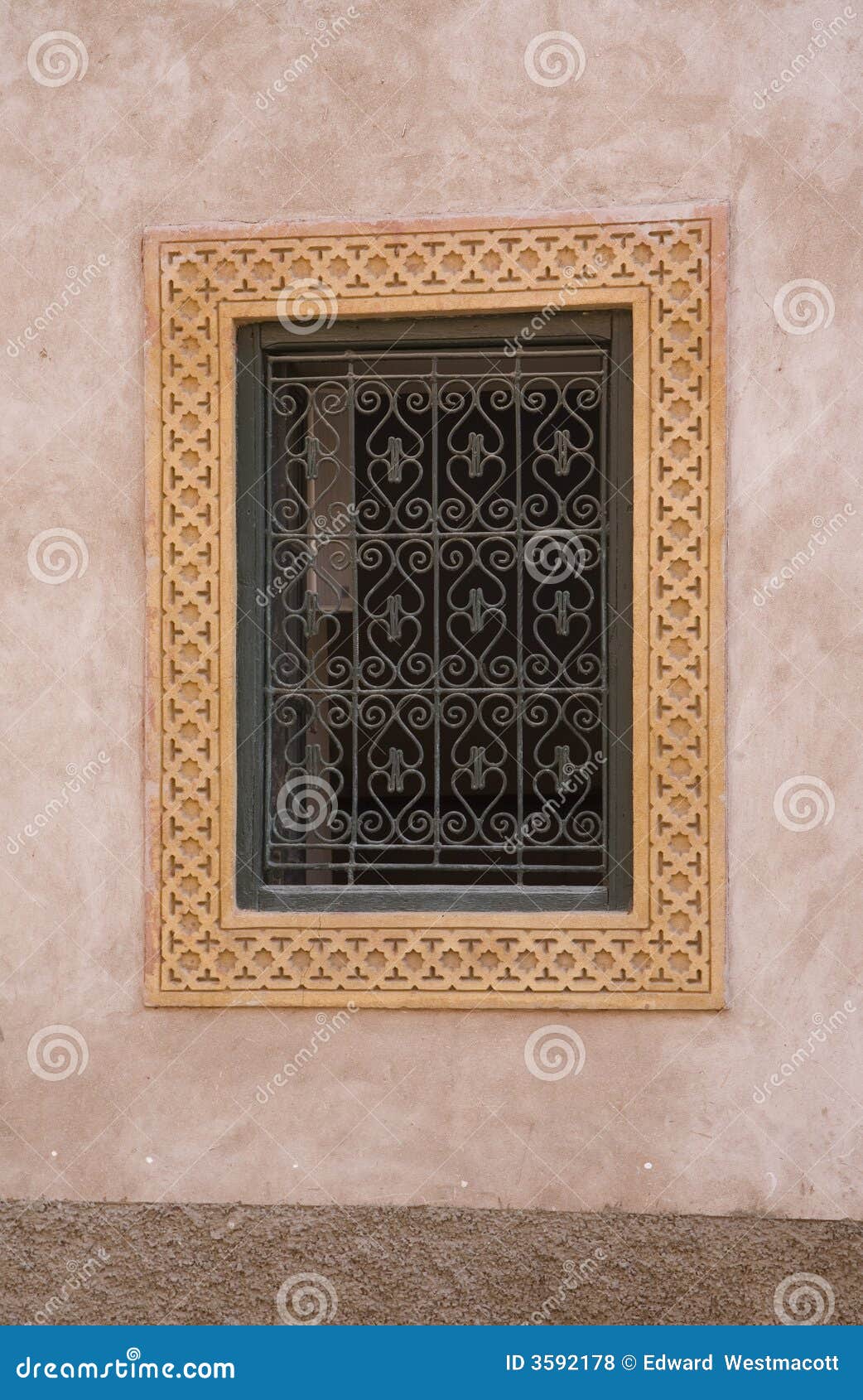 Ornamental Moroccan window stock photo. Image of exterior - 3592178