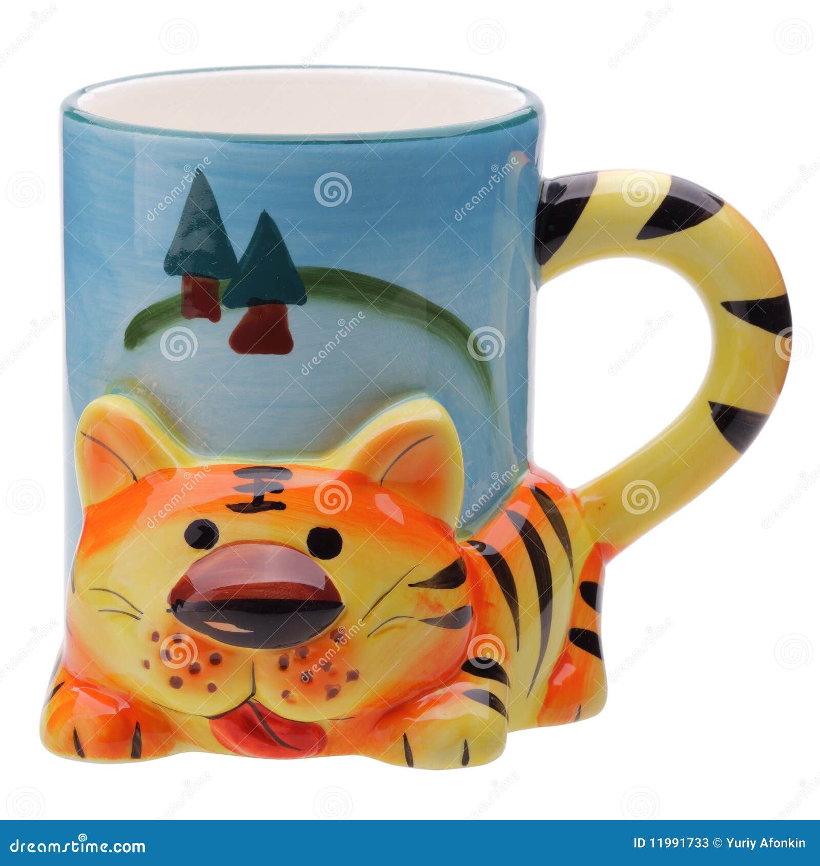 Ornamental mug tiger stock image. Image of front, decoration - 11991733