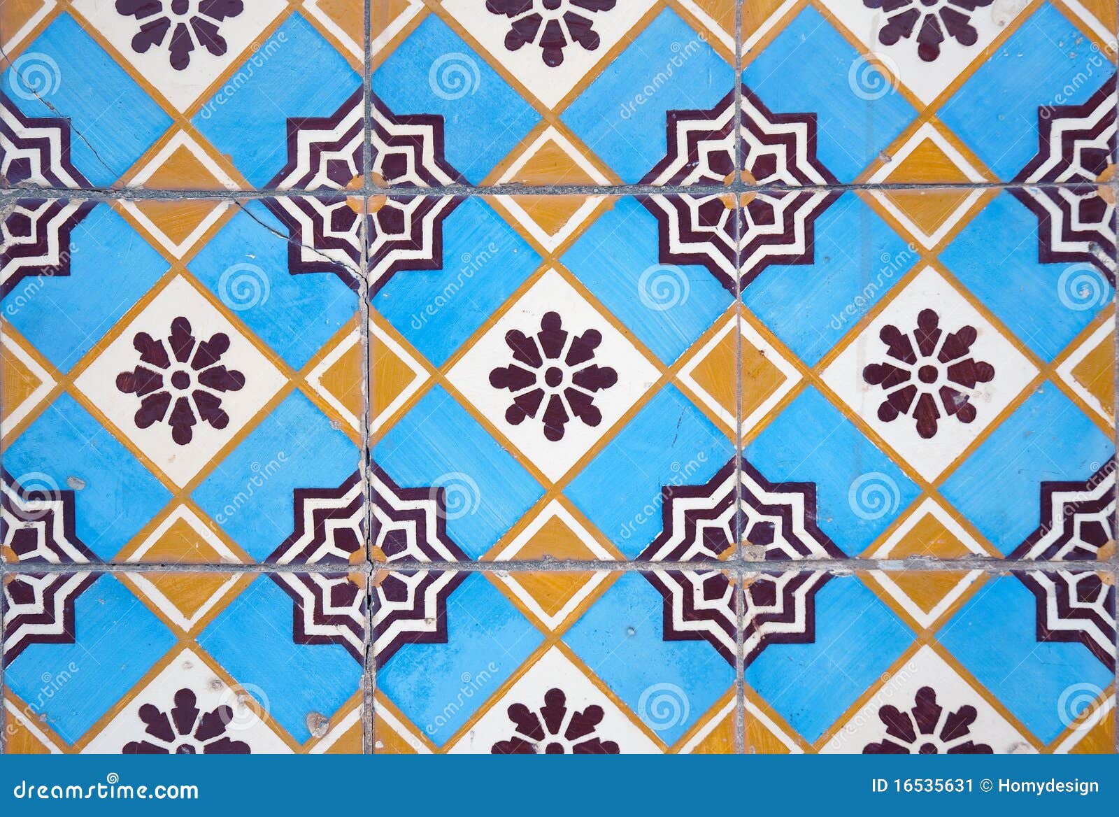 Ornamental old tiles stock image. Image of grout, ceramic - 16535631