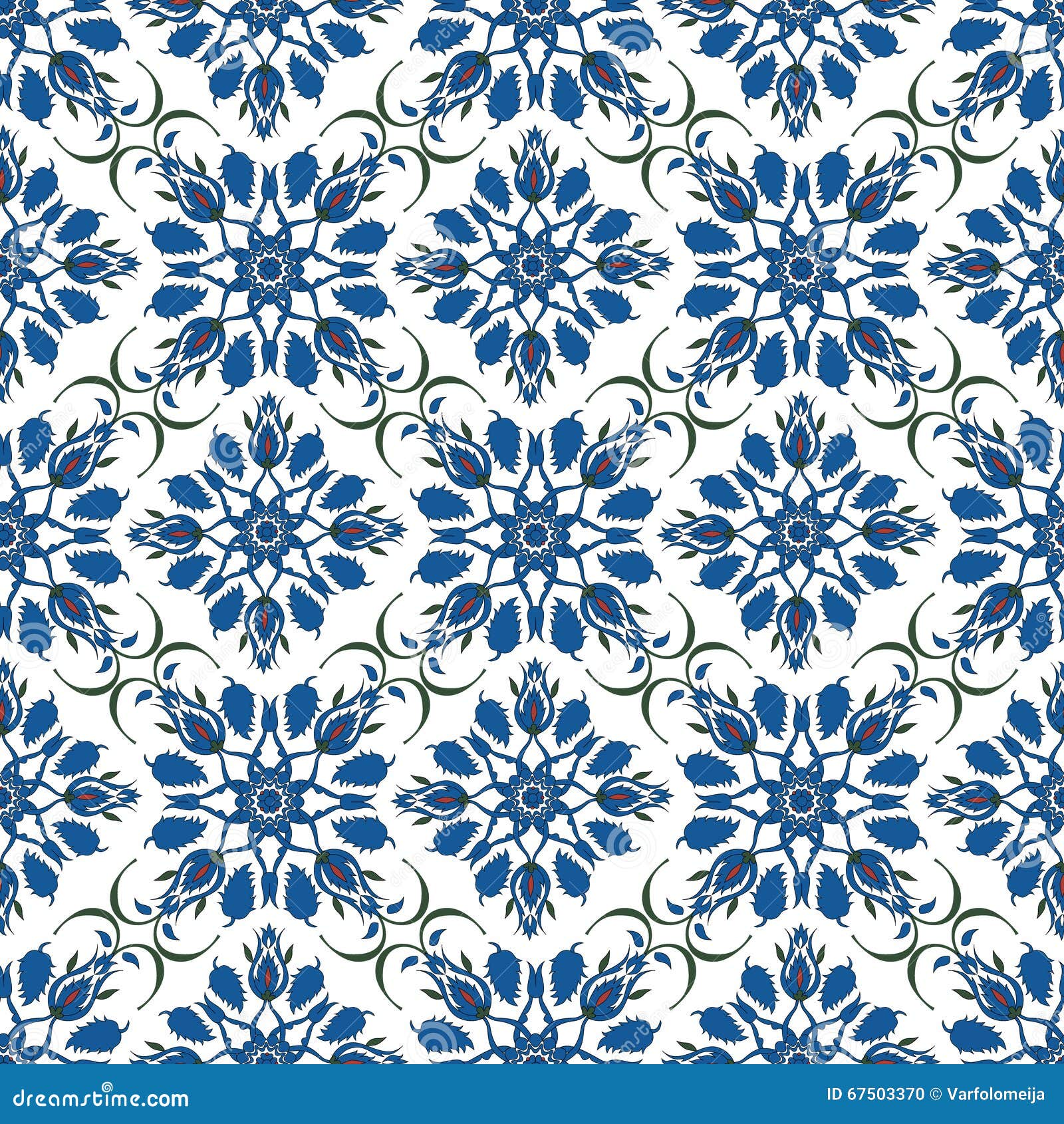 Ornamental Pattern. Turkish Seamless Background. Stock Vector ...