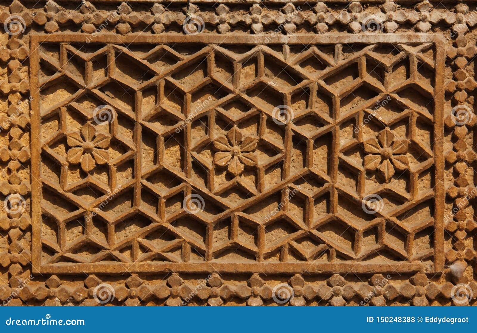 An Ornamental Pattern on a Wall Stock Photo - Image of india, ligature ...