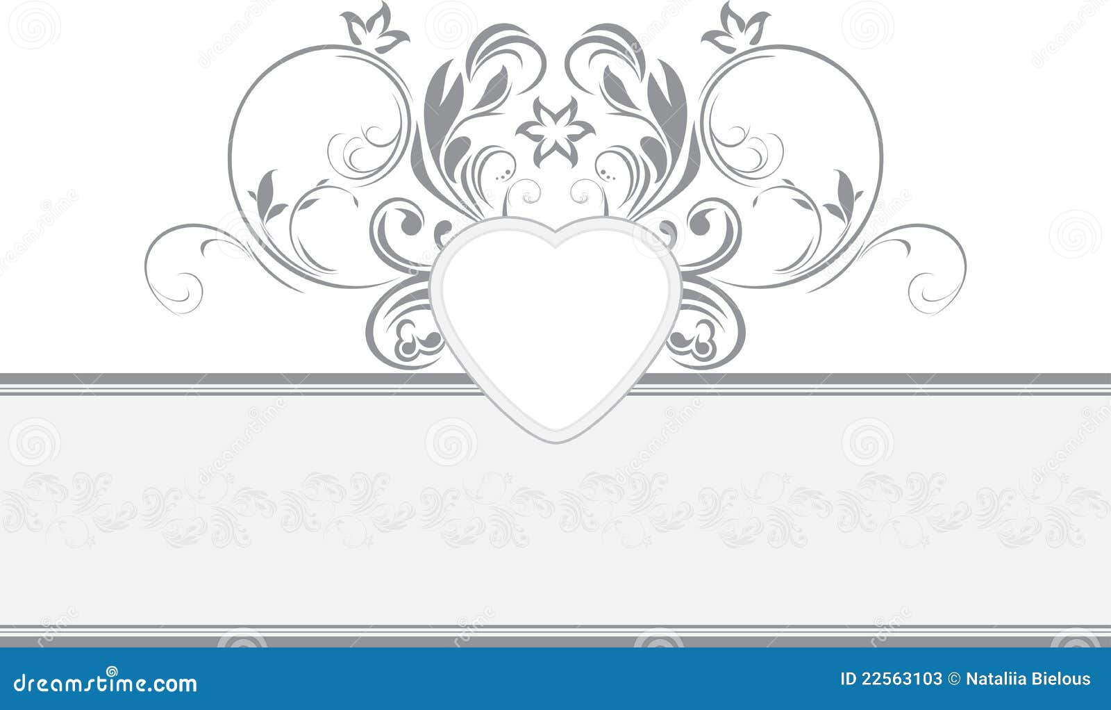 Ornamental Retro Border with Heart Stock Vector - Illustration of ...