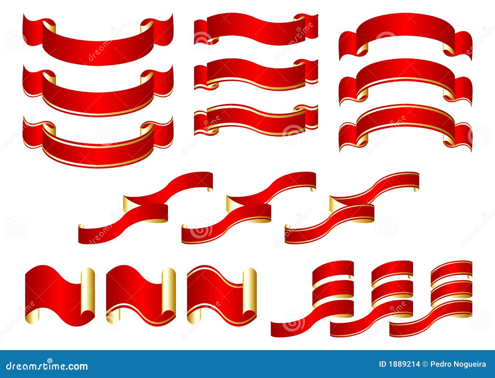 Ornamental ribbons stock vector. Illustration of message - 1889214