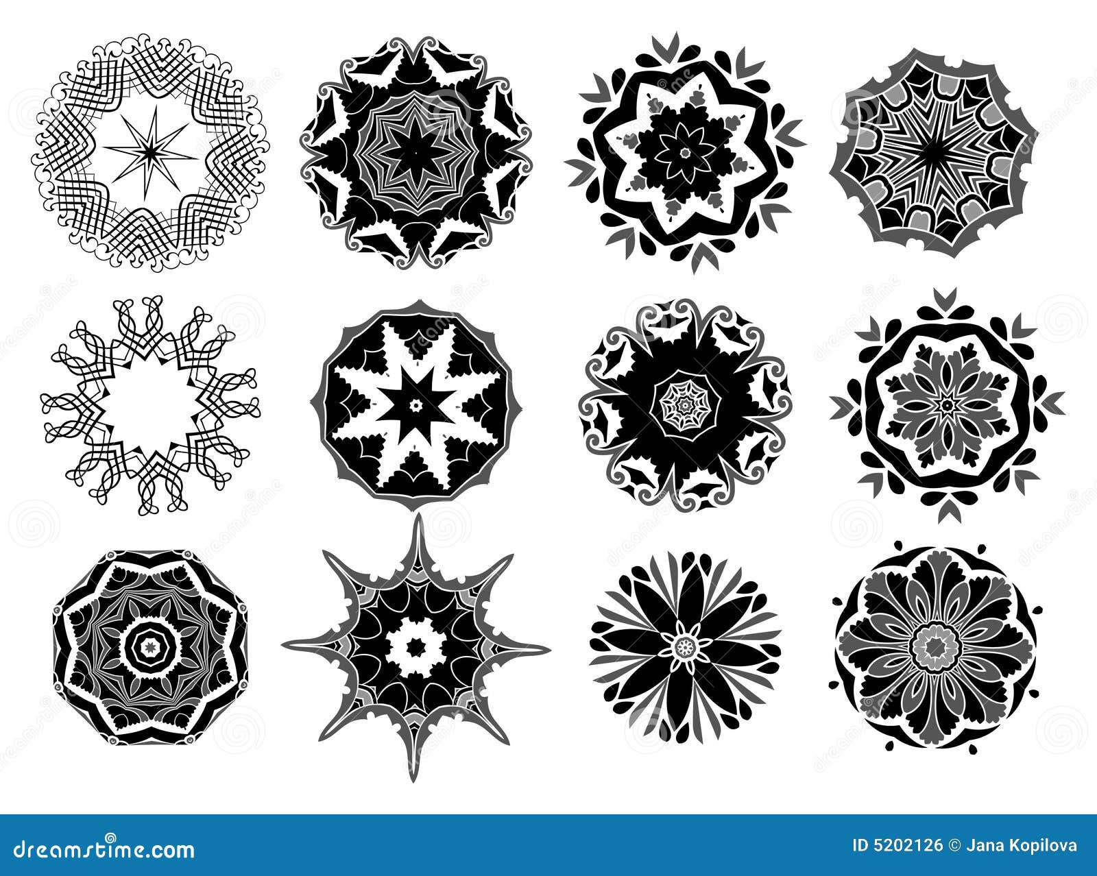 Ornamental rosette stock vector. Illustration of decor - 5202126