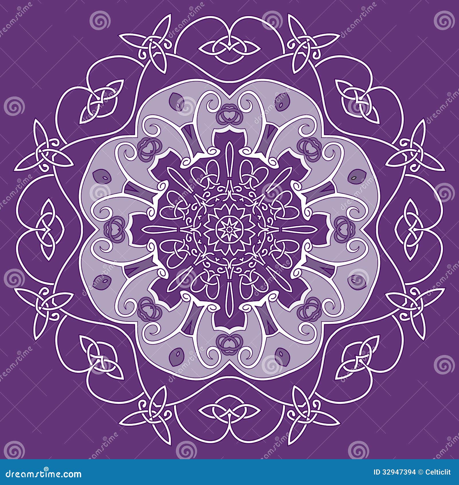 Ornamental Round Entwined Pattern Stock Vector - Illustration of ...