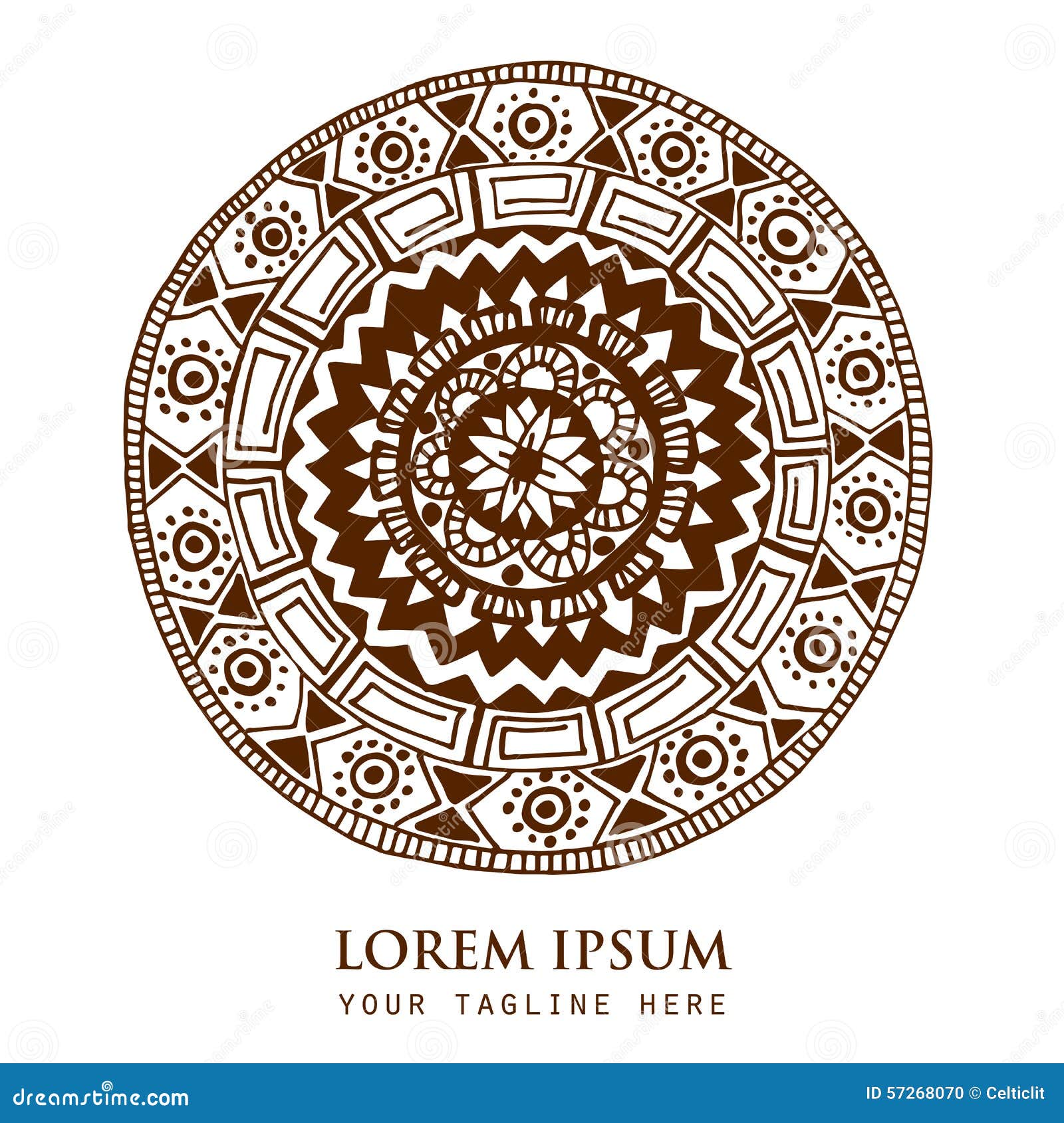 Ornamental Round Ethnic Pattern Stock Vector - Illustration of mhendi ...