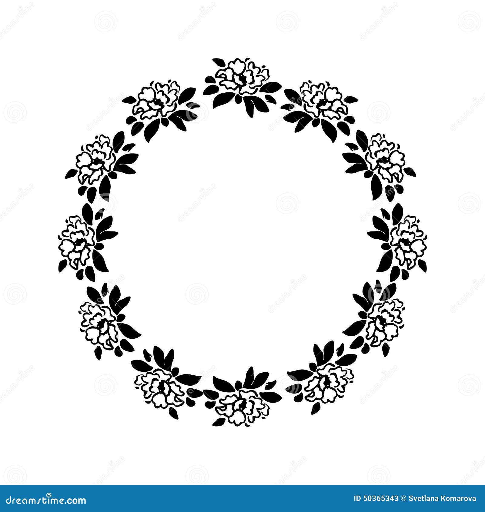 Ornamental Round Floral Frame Stock Vector - Illustration of ...