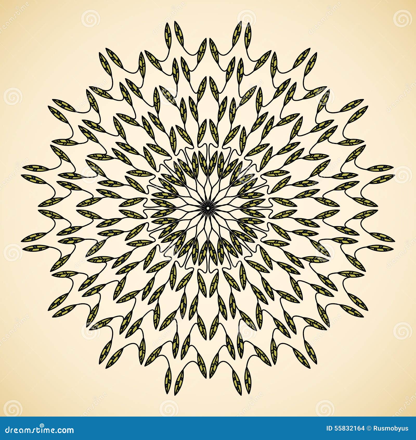 Ornamental Round Floral Pattern Stock Vector - Illustration of beauty ...