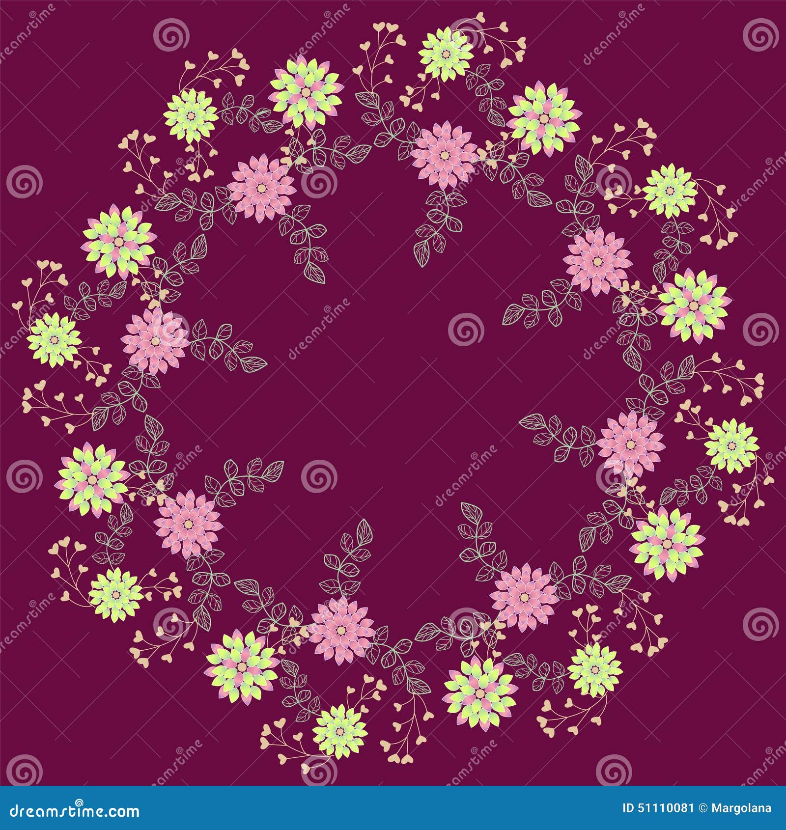 Ornamental Round Floral Pattern Stock Vector - Illustration of ...