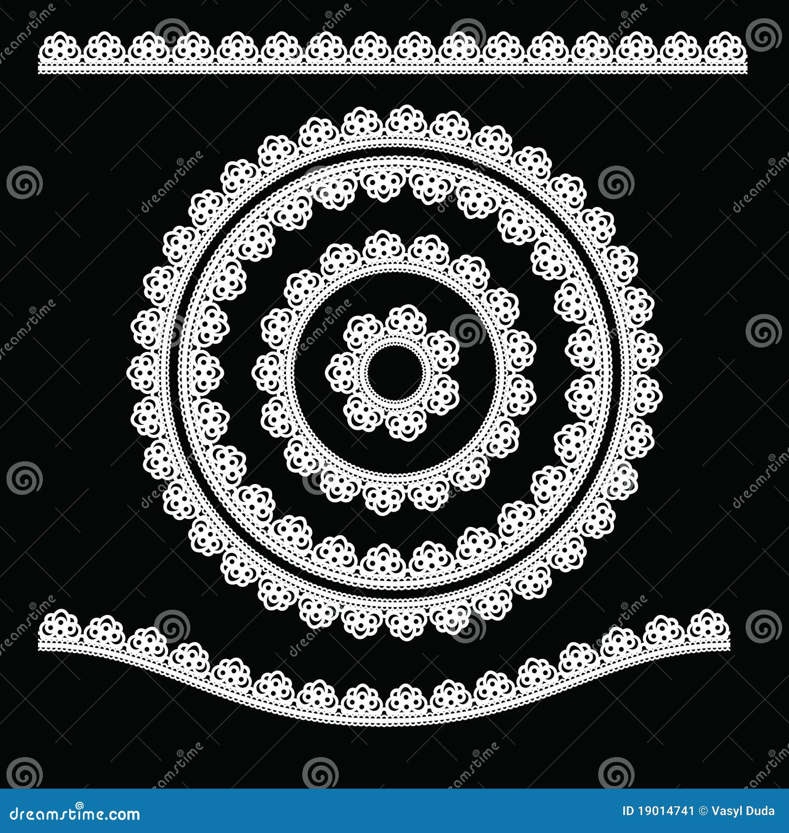 Ornamental round lace stock vector. Illustration of abstract - 19014741