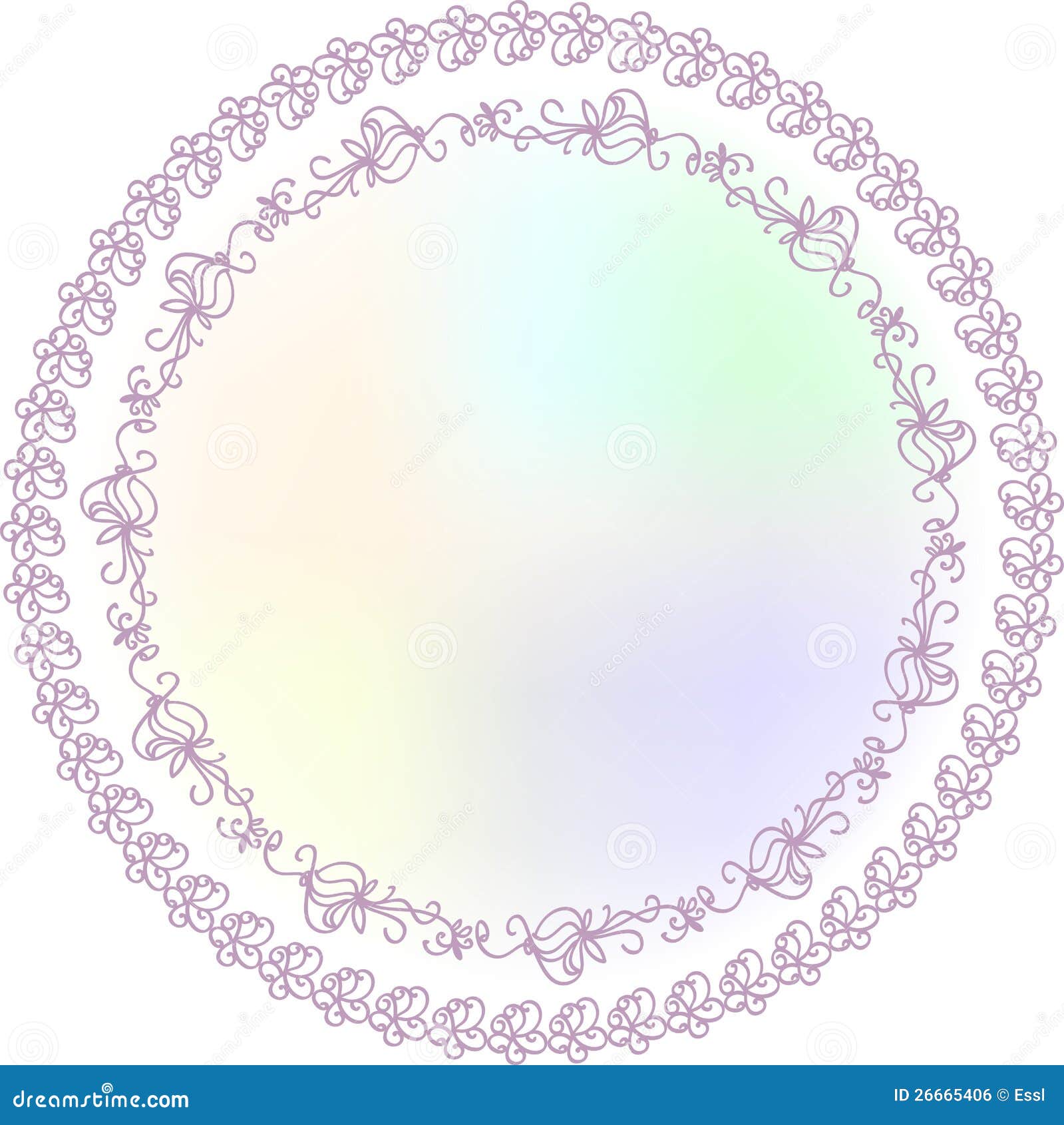 Ornamental Round Lace Border Pattern Stock Vector - Illustration of ...
