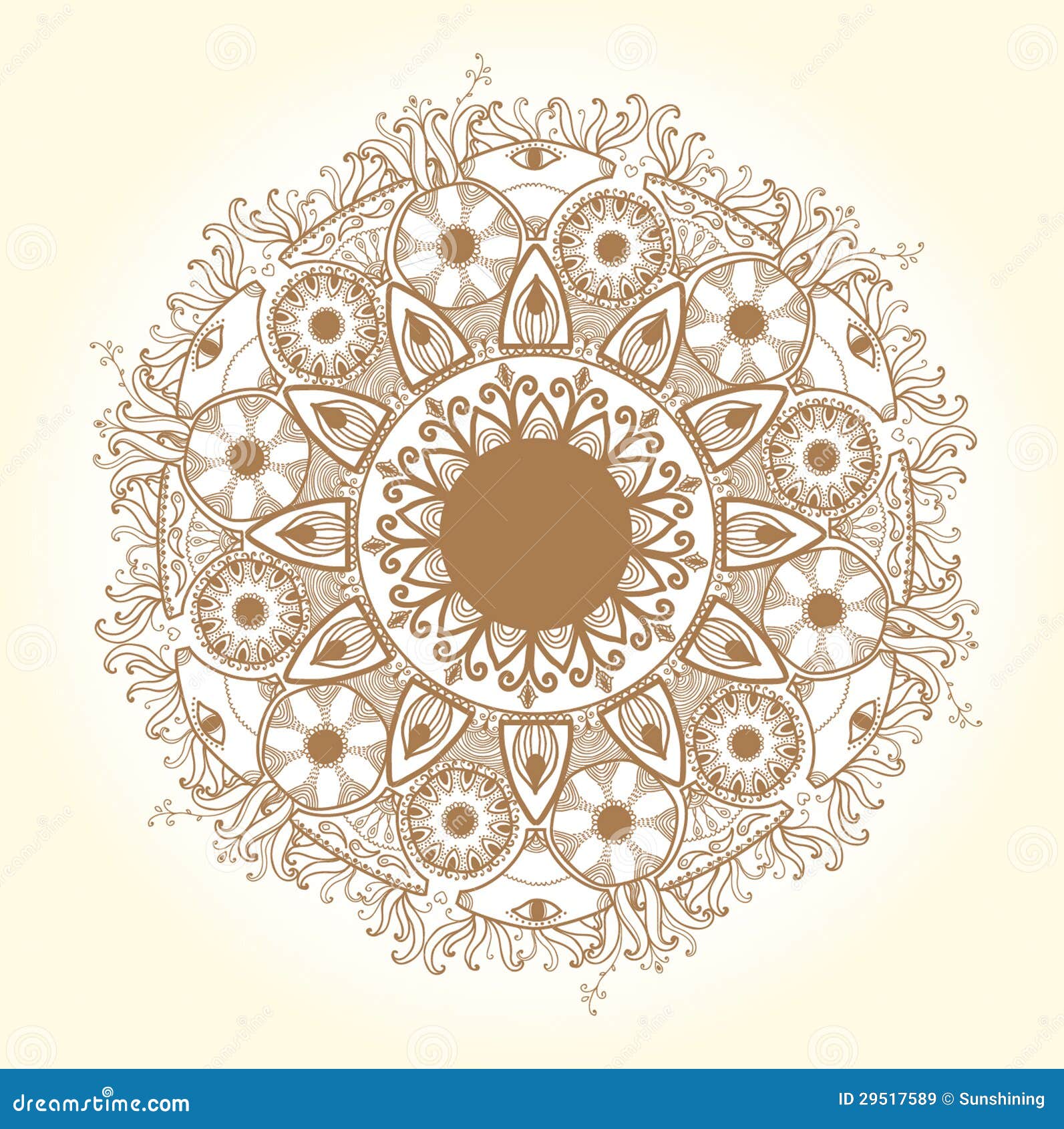 Ornamental Round Lace Pattern.Delicate Circle Stock Vector ...