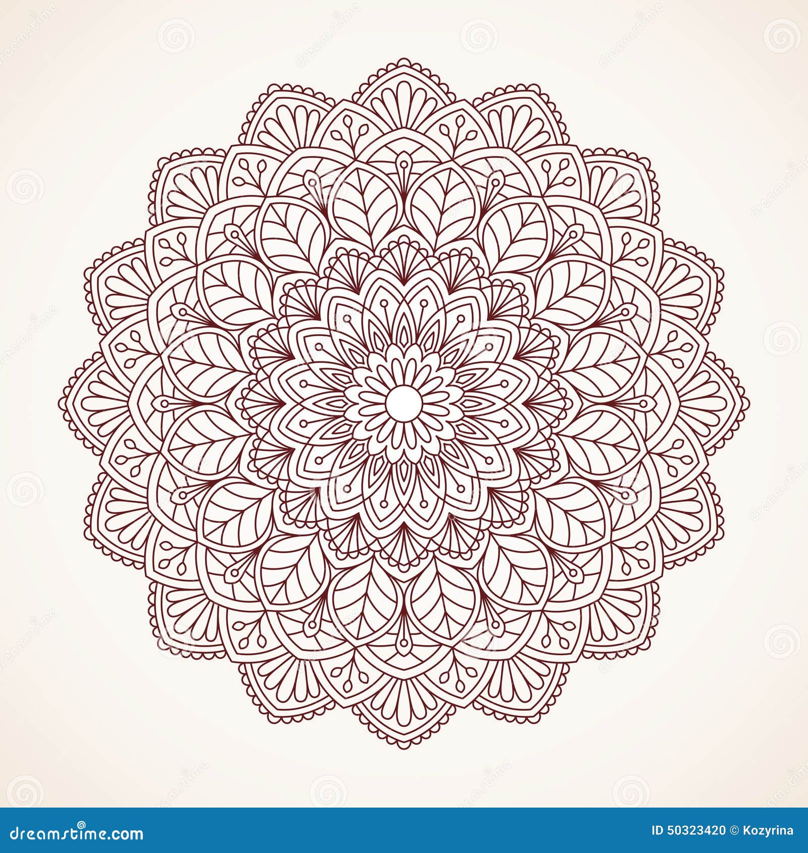 Ornamental Round Lace Pattern Stock Vector - Illustration of asian ...