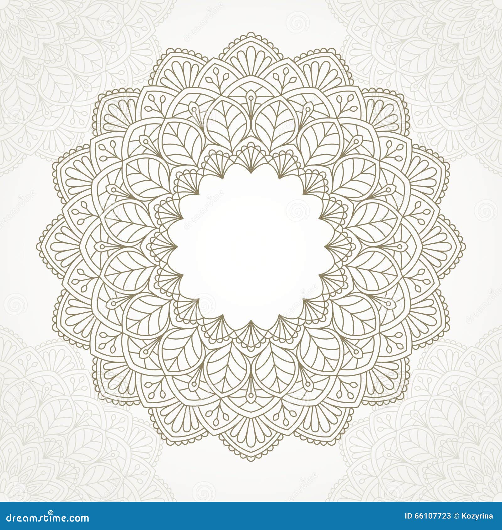 Ornamental Round Lace Pattern. Stock Vector - Illustration of geometric ...
