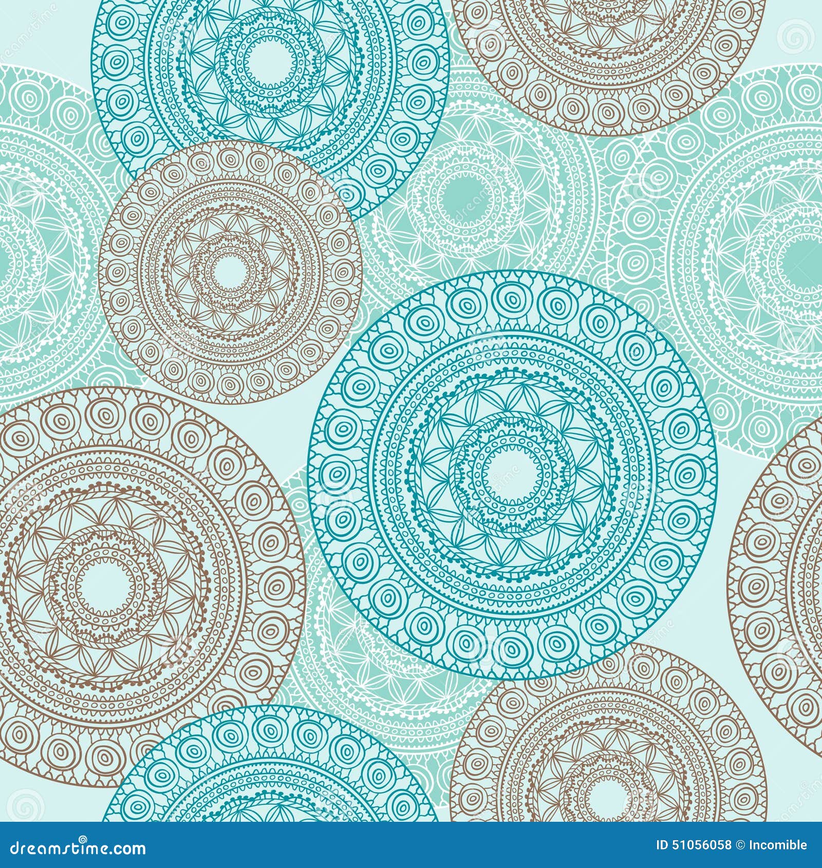 Ornamental Round Lace Seamless Pettern Stock Vector - Illustration of ...