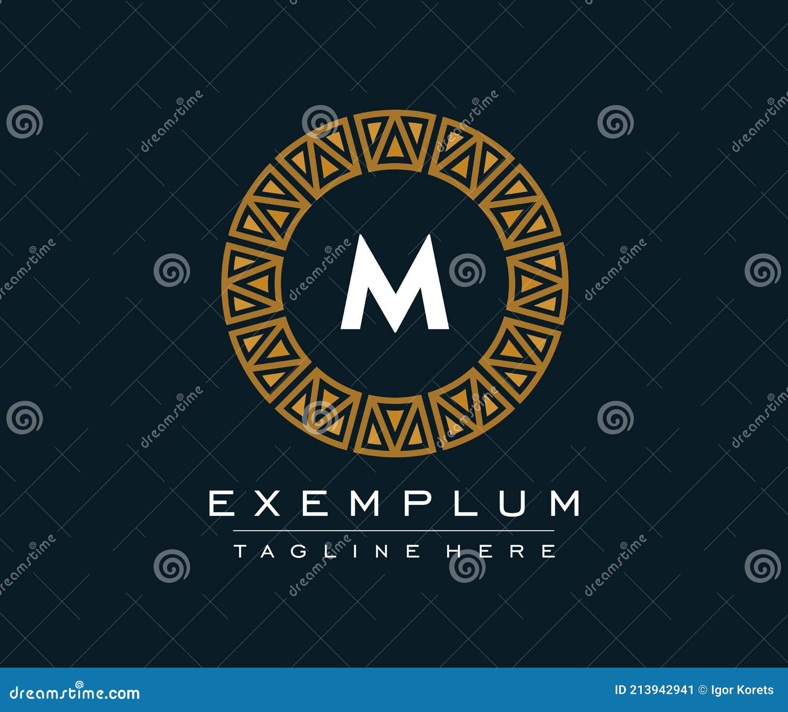Ornamental Round Monogram, Template for Creating Logos, Labels ...