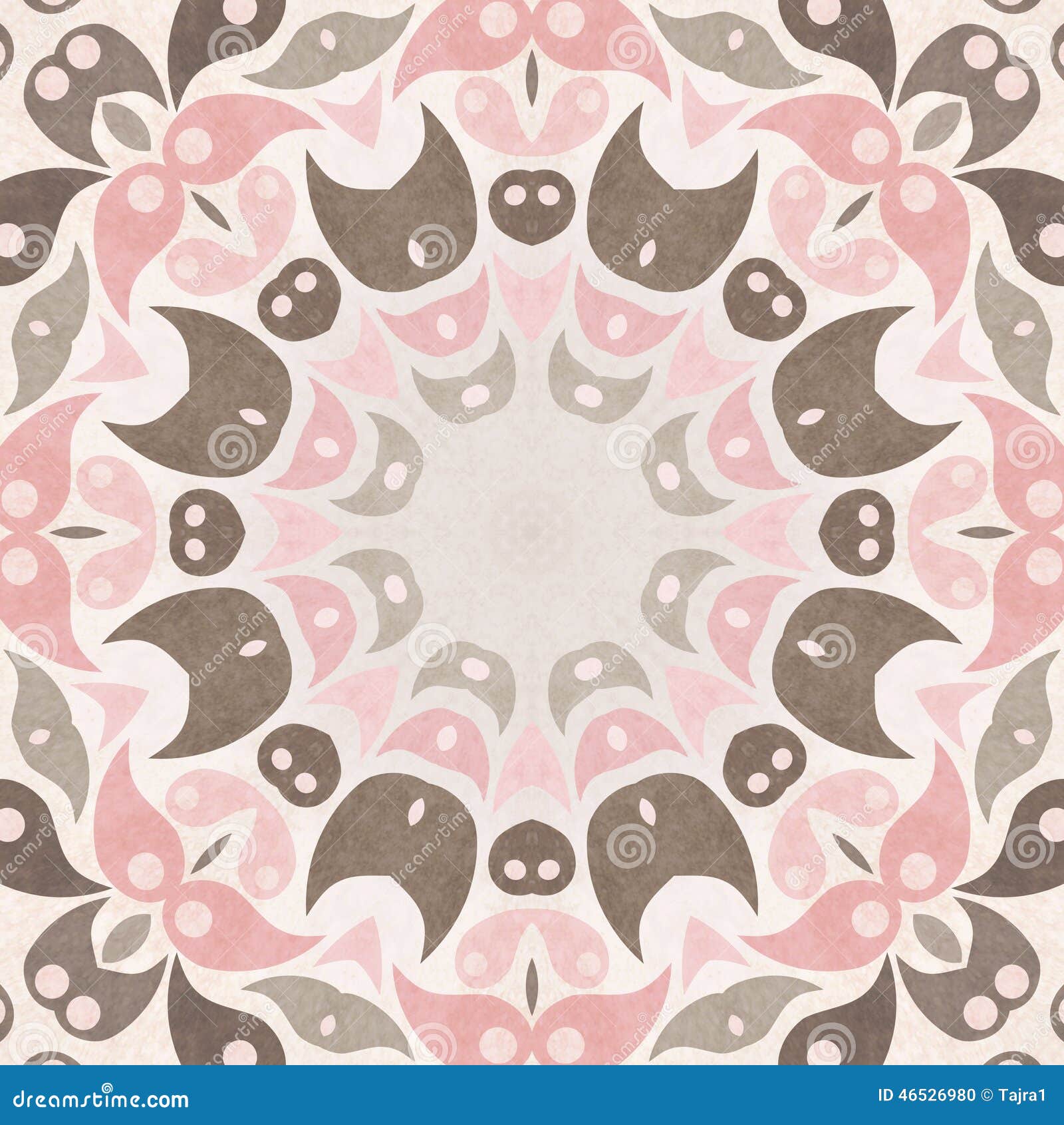 Ornamental round pattern stock illustration. Illustration of brush ...