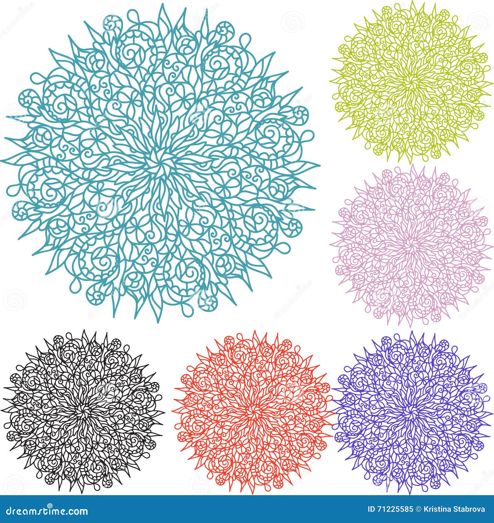 Ornamental round pattern stock vector. Illustration of design - 71225585