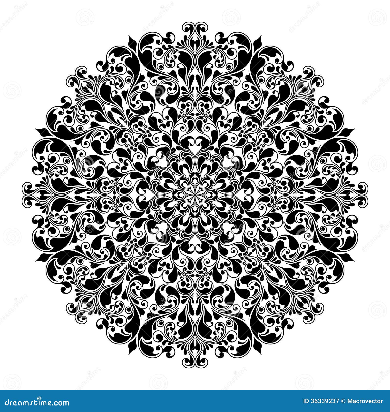 Ornamental round pattern stock vector. Illustration of antique - 36339237